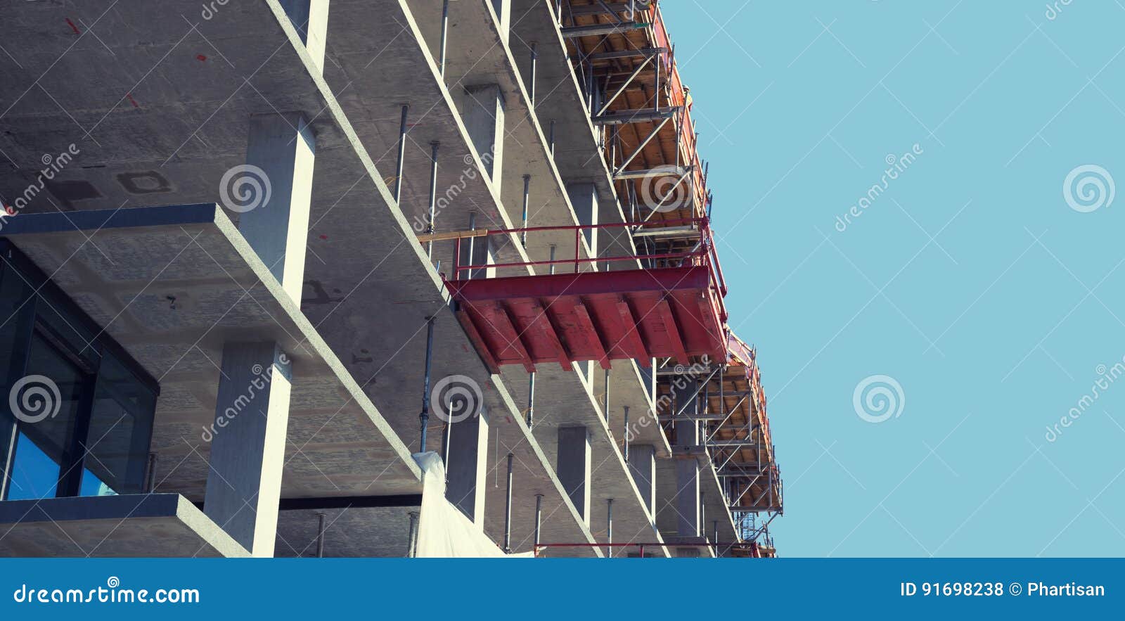 Construction on New High Rise Stock Photo - Image of steel, structure ...