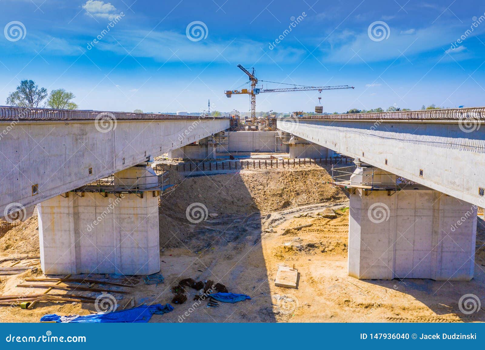 Construction of a New Highway. Aerial View Stock Photo - Image of color ...