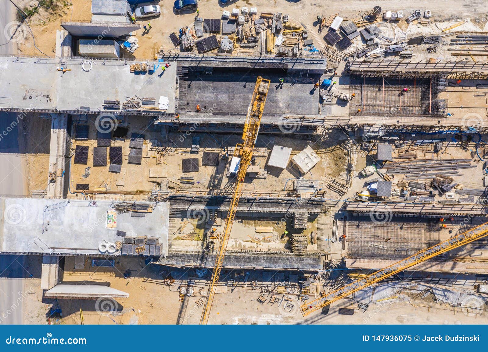 Construction of a New Highway. Aerial View Stock Image - Image of ...
