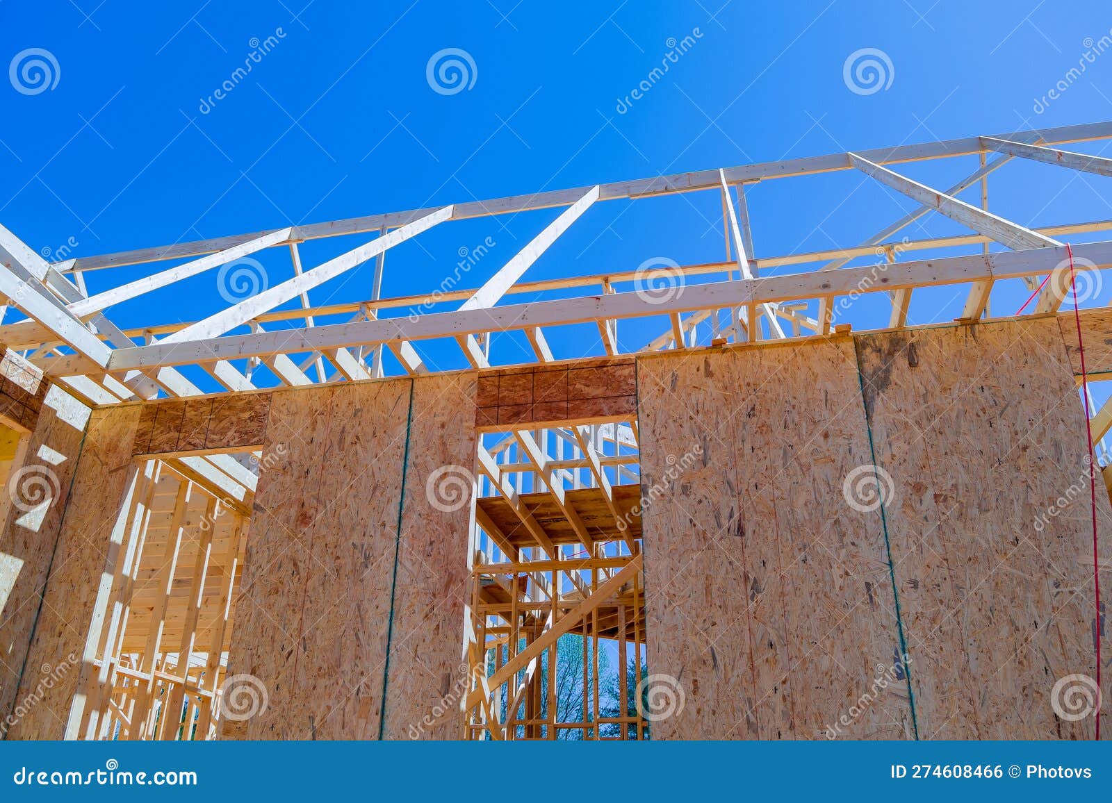 During Construction of New Home Beam Stick Was Used To Frame the ...