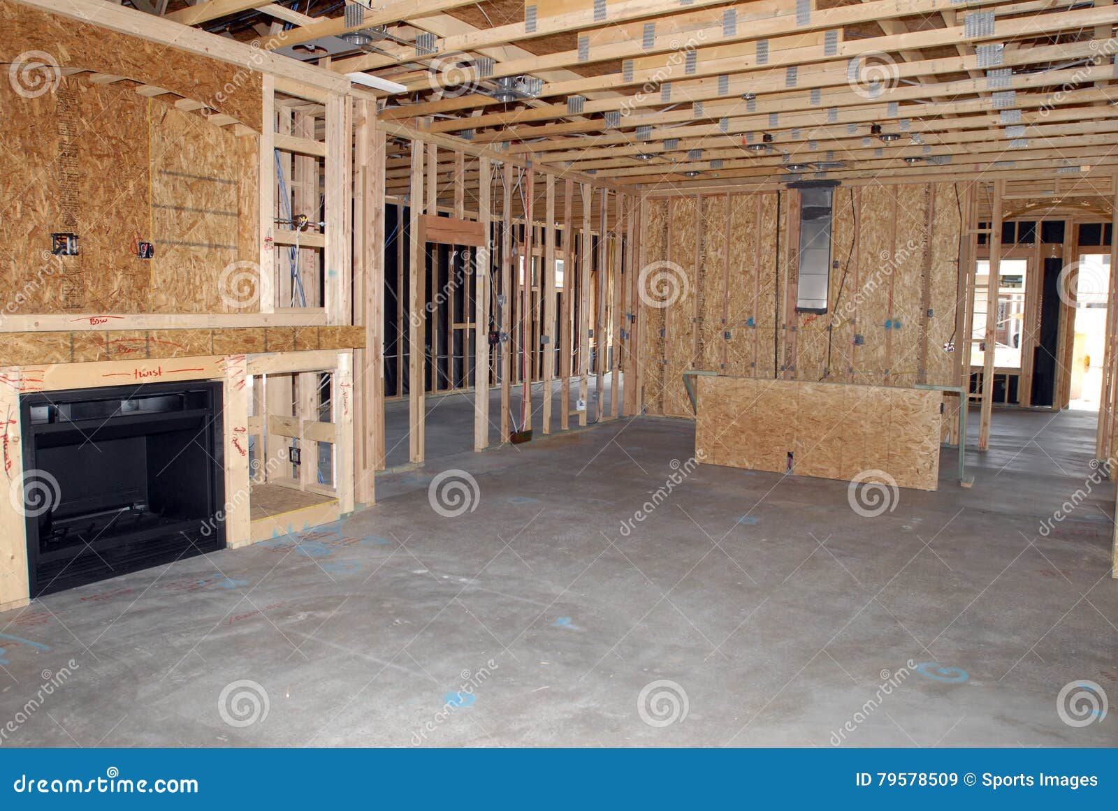 Construction of a New Home Being Built. Editorial Stock Image - Image ...