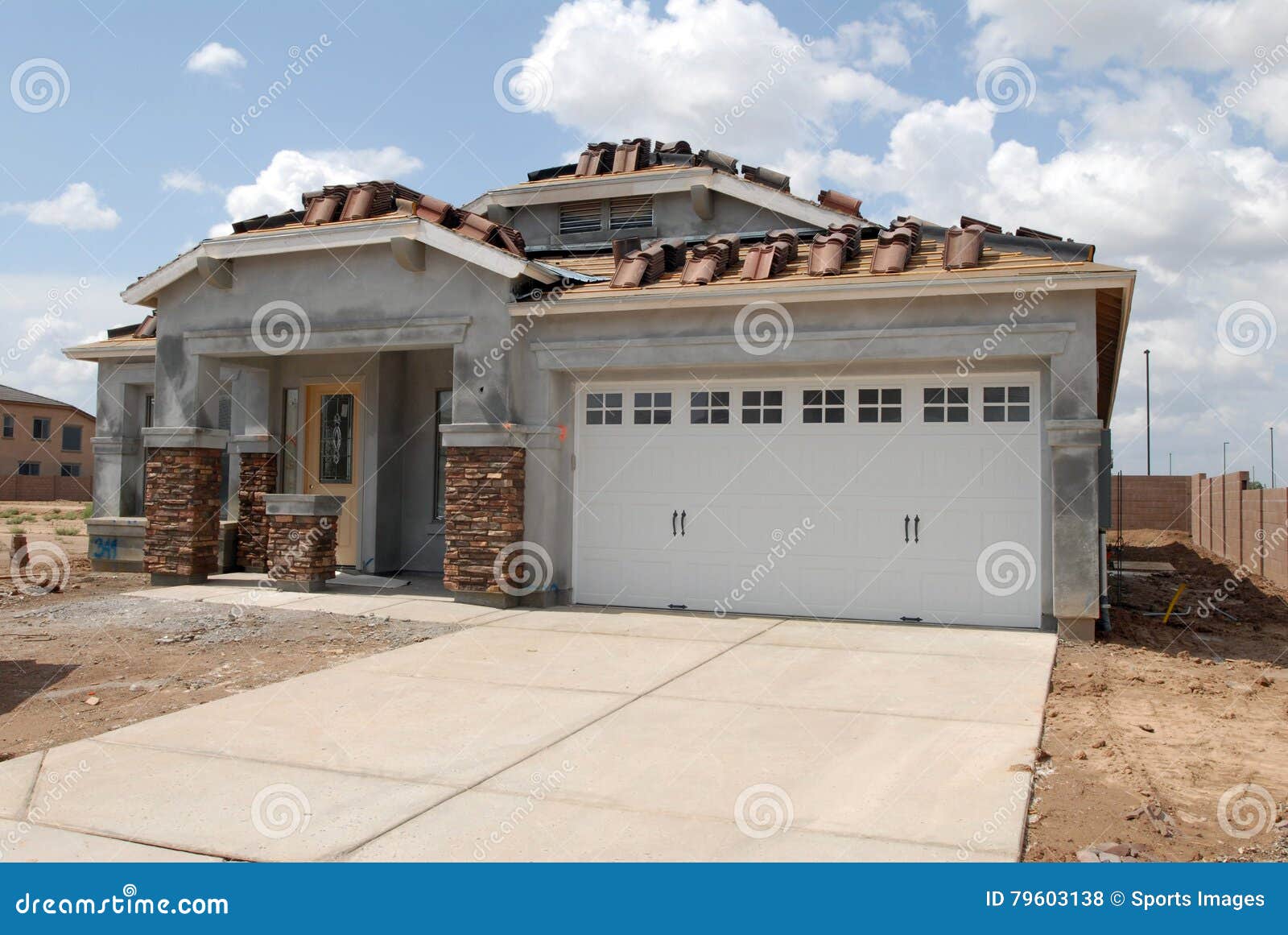 Construction of a New Home Being Built. Editorial Stock Photo - Image ...