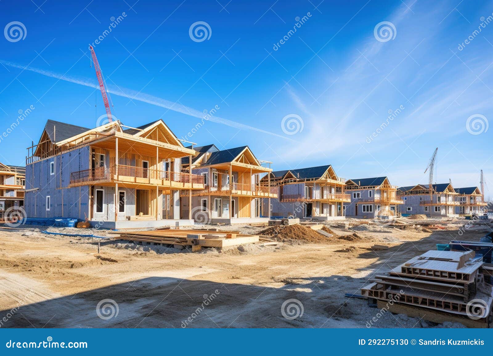 Construction of New Homes in a New Residential Area. Generative AI ...