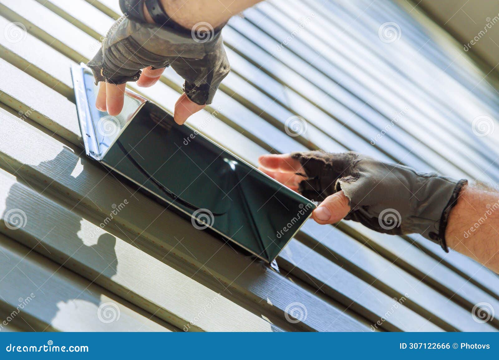 Extractor Fan For Ventilation Installed On A Glass Block Wall Royalty ...