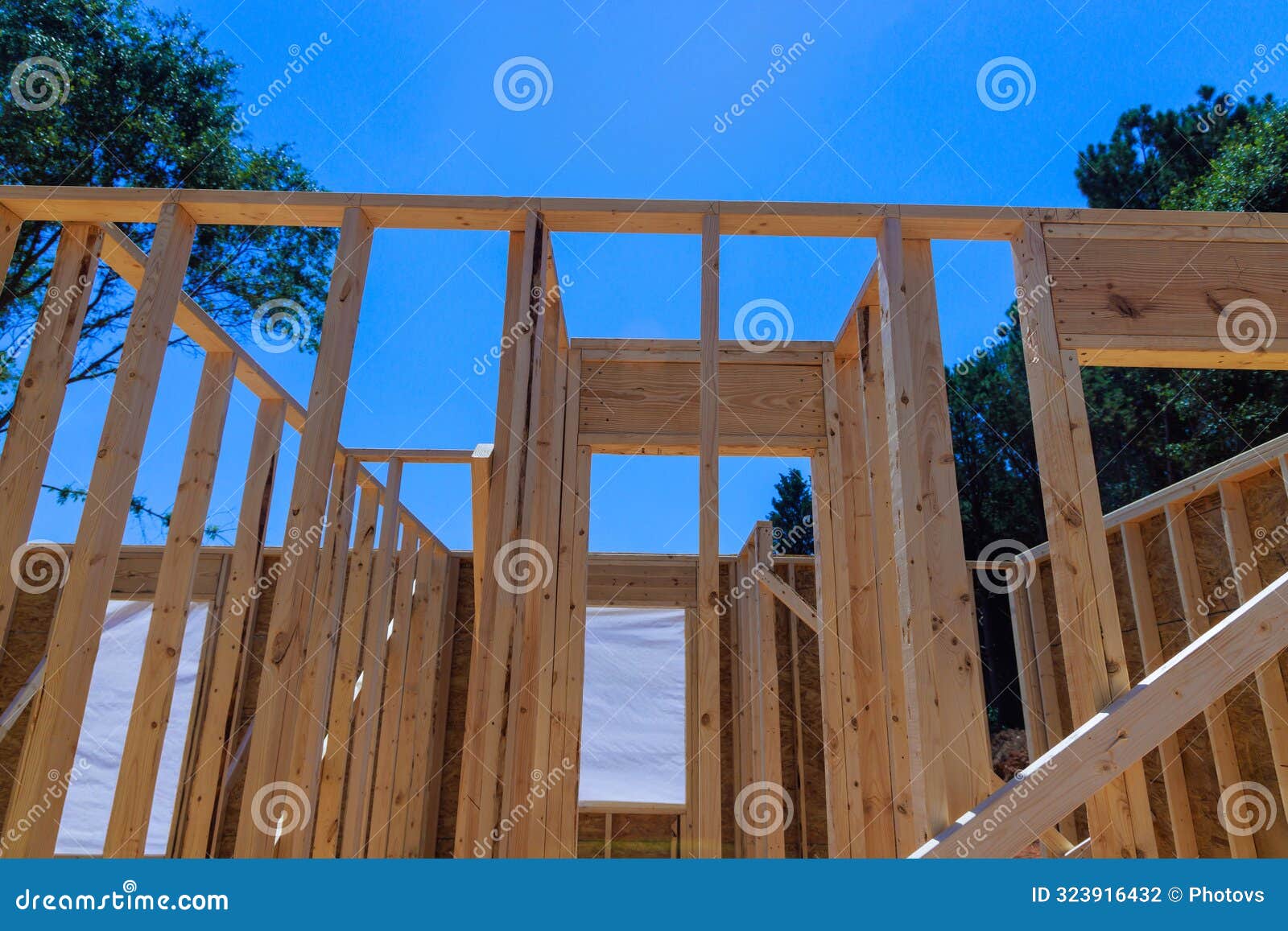 During Construction of a New House, an Internal Support Beam is Framed ...
