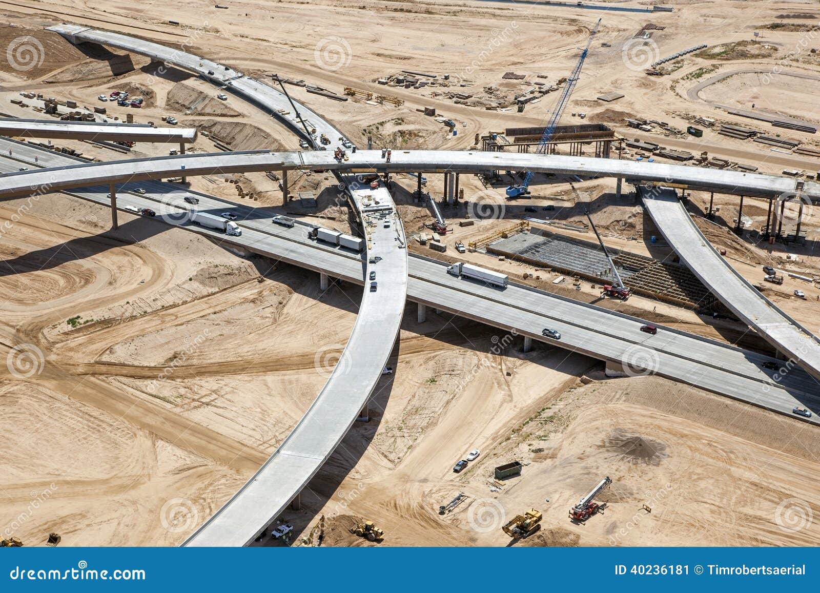 Construction of New Interchange Stock Image - Image of ramps, state ...