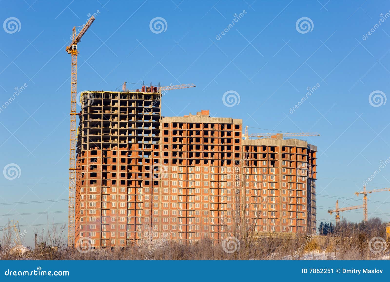 Construction of New Large House Stock Image - Image of business ...