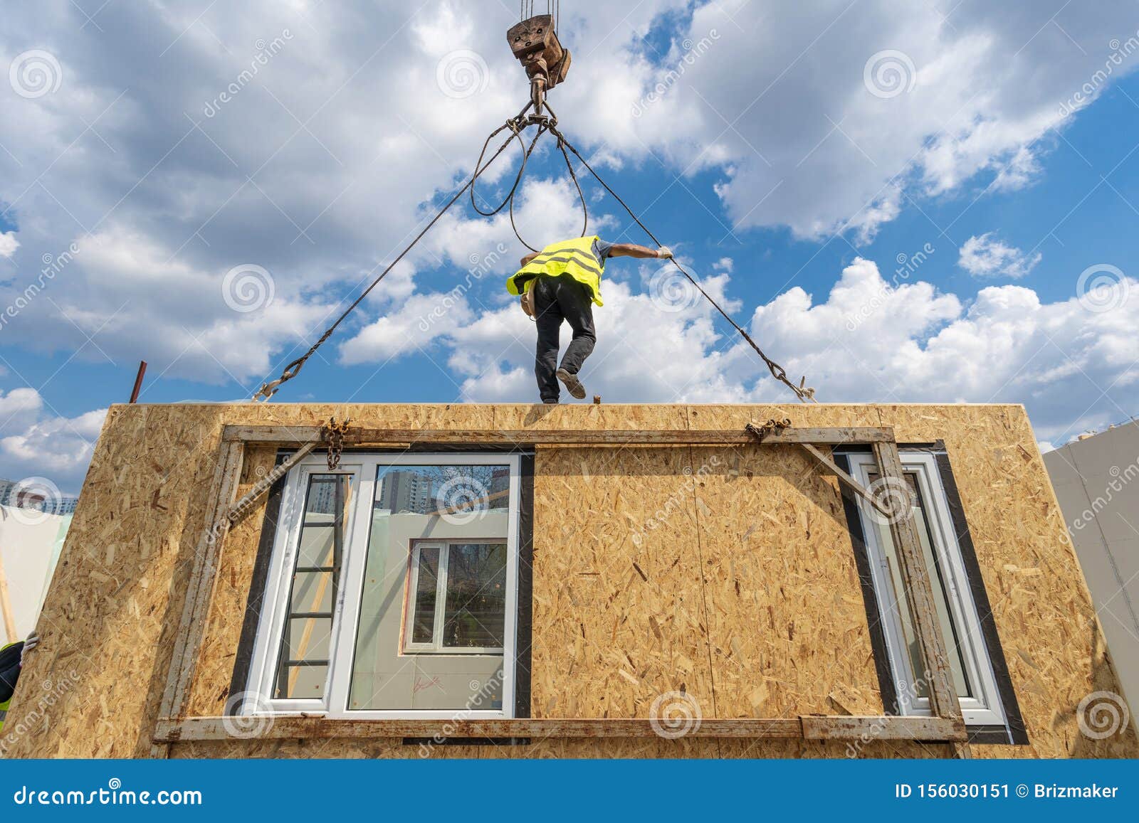 Construction of New and Modern Modular House Stock Image - Image of ...