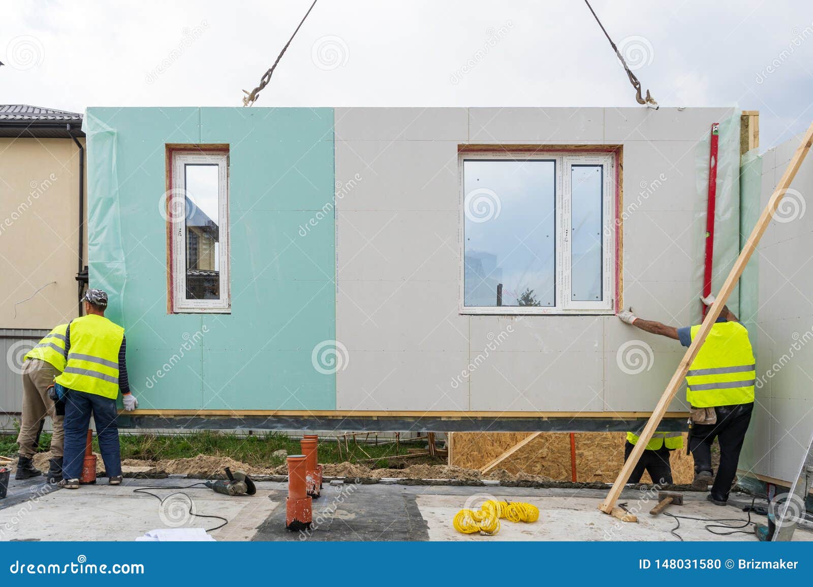 Construction of New and Modern Modular House Stock Photo - Image of ...