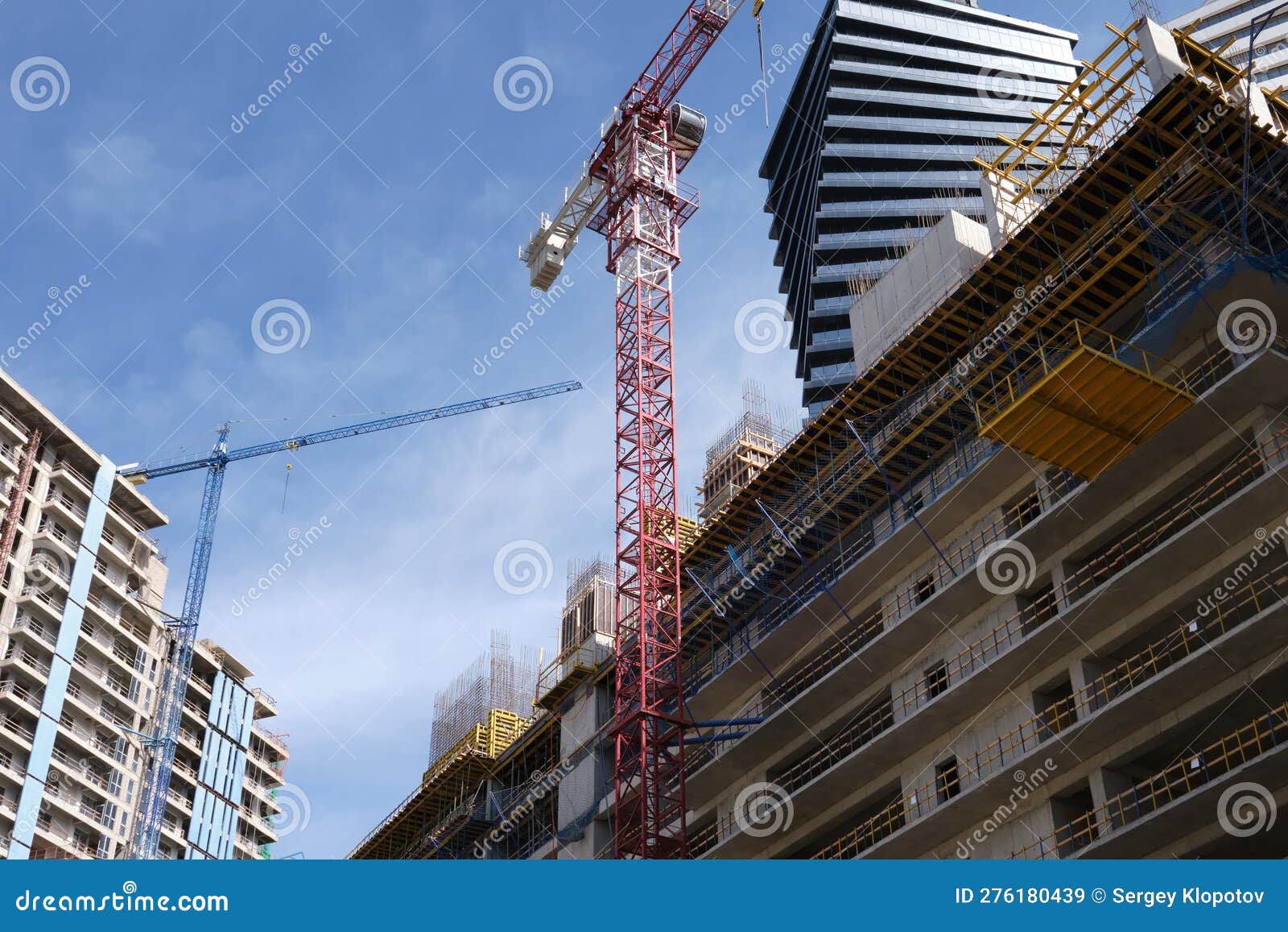 Construction of a New Modern Residential Complex Stock Image - Image of ...