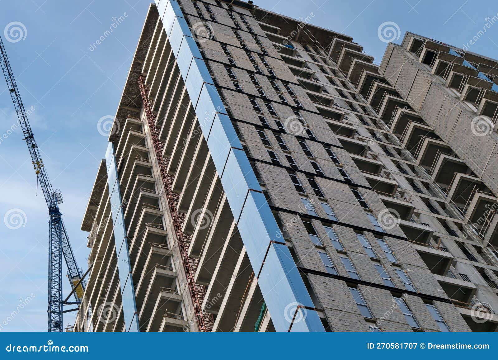 Construction of a New Modern Residential Complex Stock Image - Image of ...
