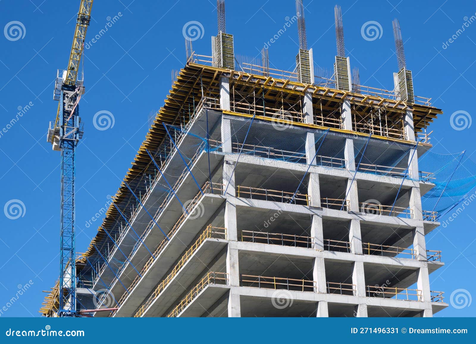 Construction of a New Modern Residential Complex Stock Image - Image of ...