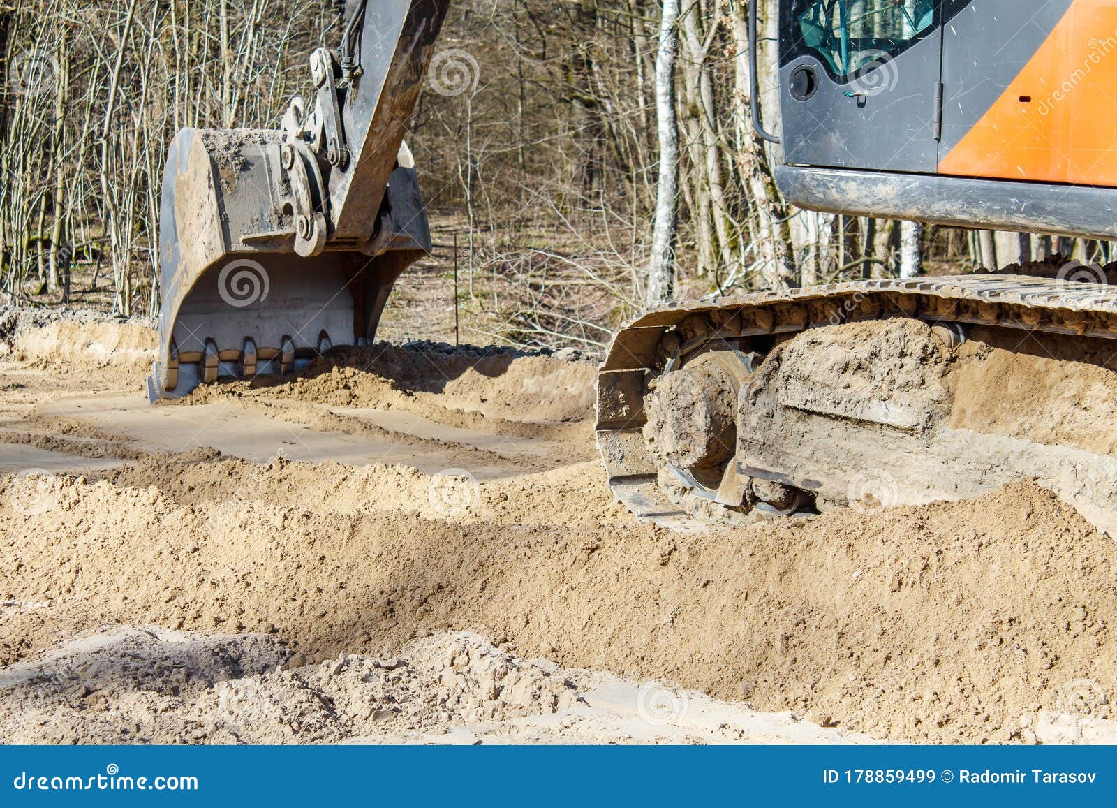 Construction of a New Modern Road Stock Image - Image of path, line ...