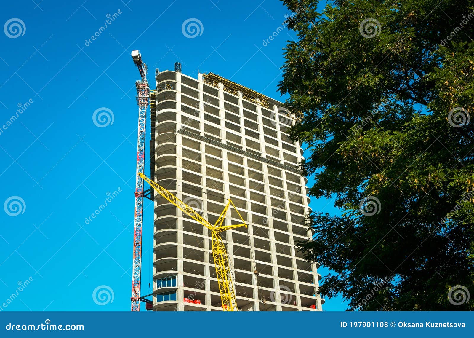 Construction of a New Multi-storey Building. Completion Process Stock ...