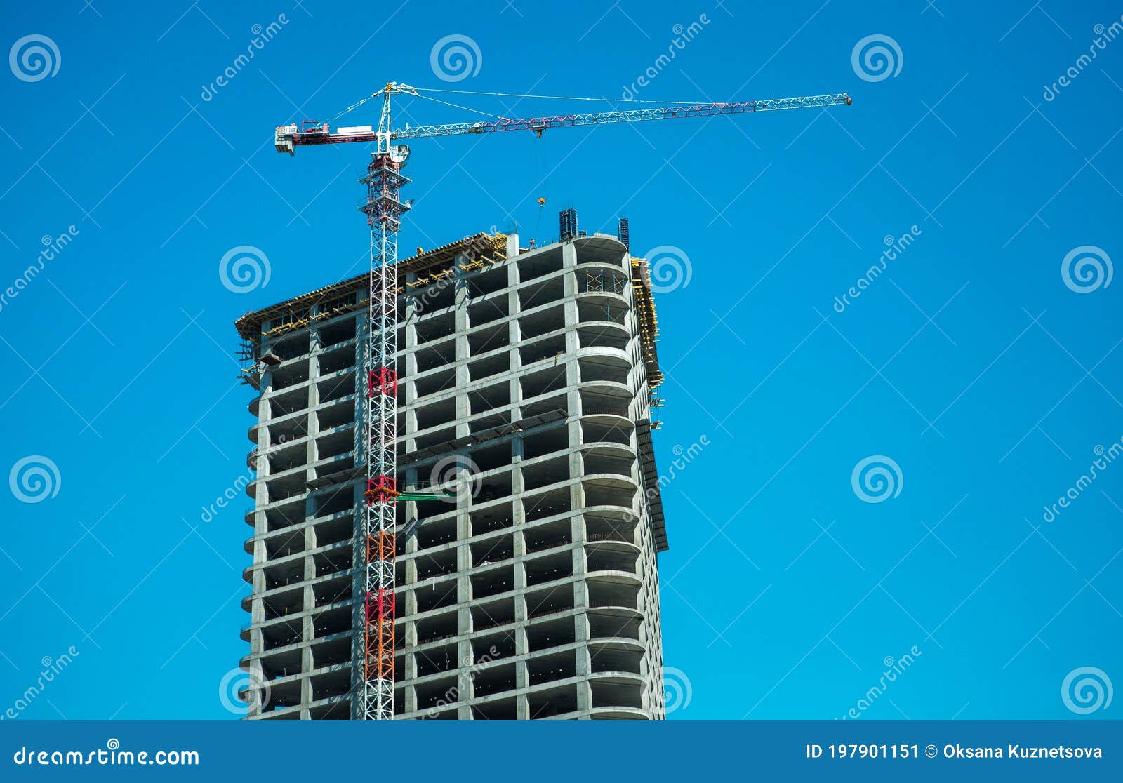 Construction of a New Multi-storey Building. Completion Process Stock ...