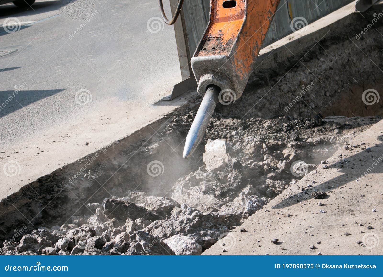 Construction of a New Multi-storey Building. the Work of a Jackhammer ...