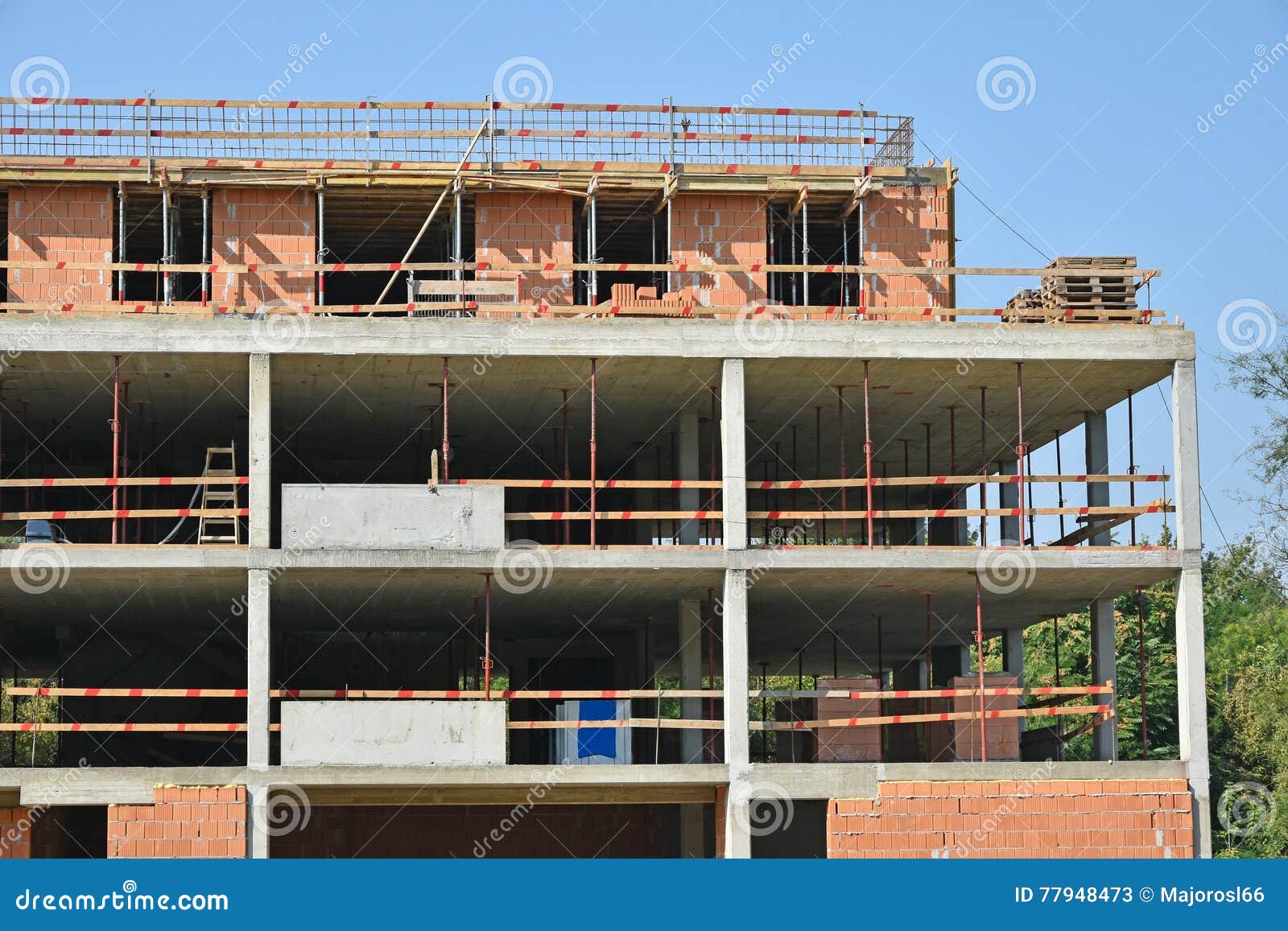 Construction of a New Office Building Stock Image - Image of ...