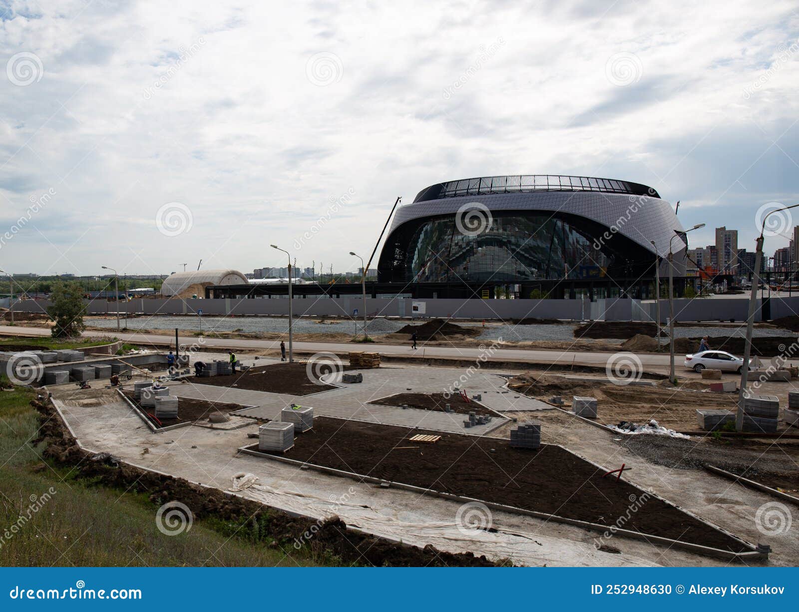 Construction of a New Omsk Arena in the City of Omsk in the Summer of ...