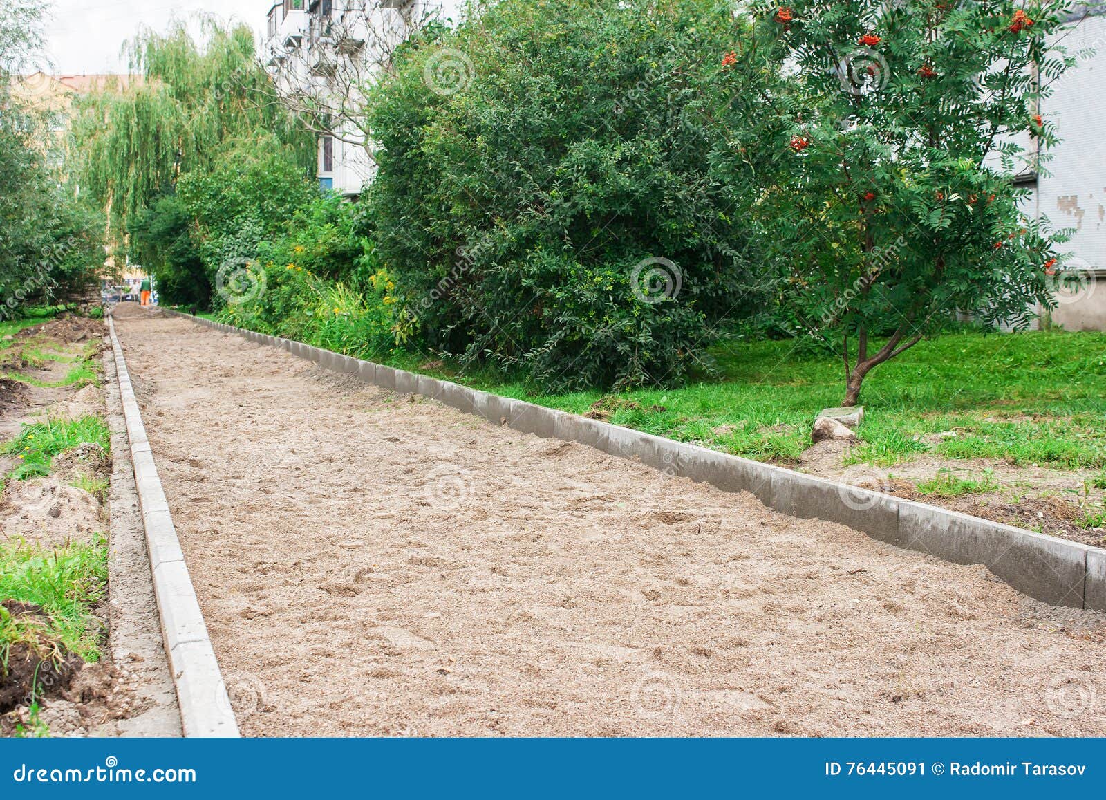 Construction of a New Pavement Stock Image - Image of construction ...