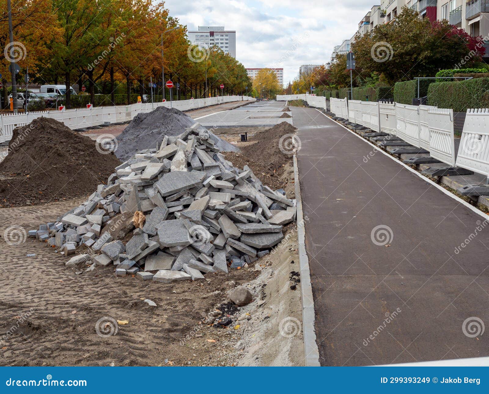 Construction of a New Road. Stock Image - Image of urban, material ...