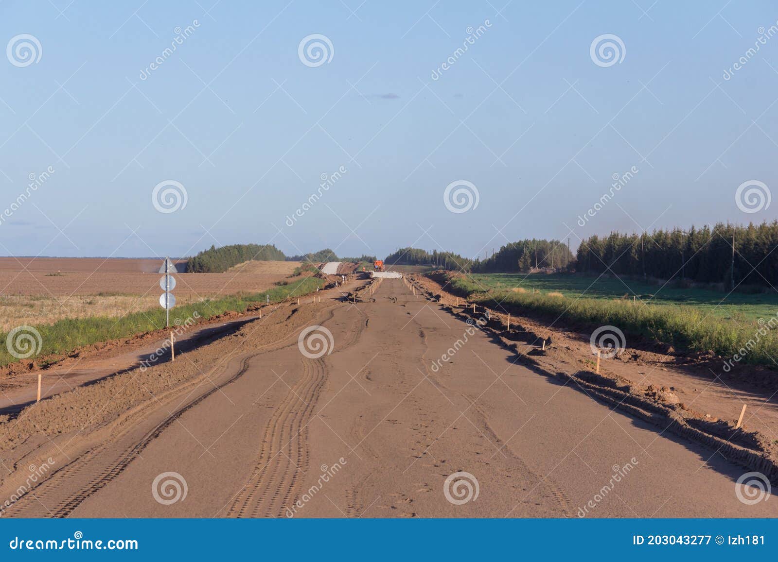 Construction of a New Road. One of the Layers of a Mixture of River ...