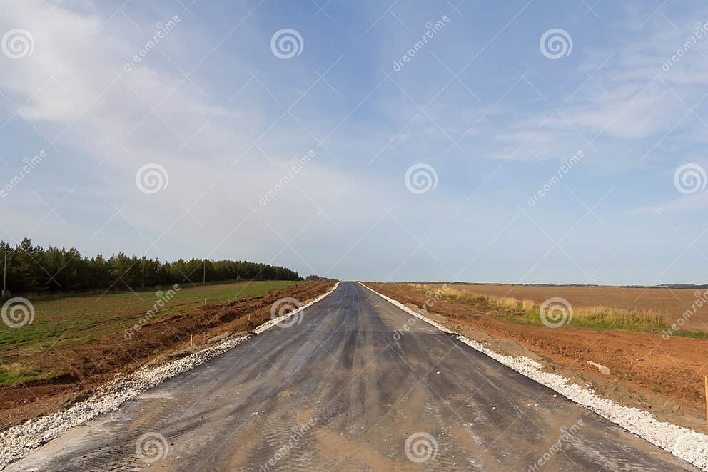 Construction of a New Road. Road Pavement Layers. the Composition of ...