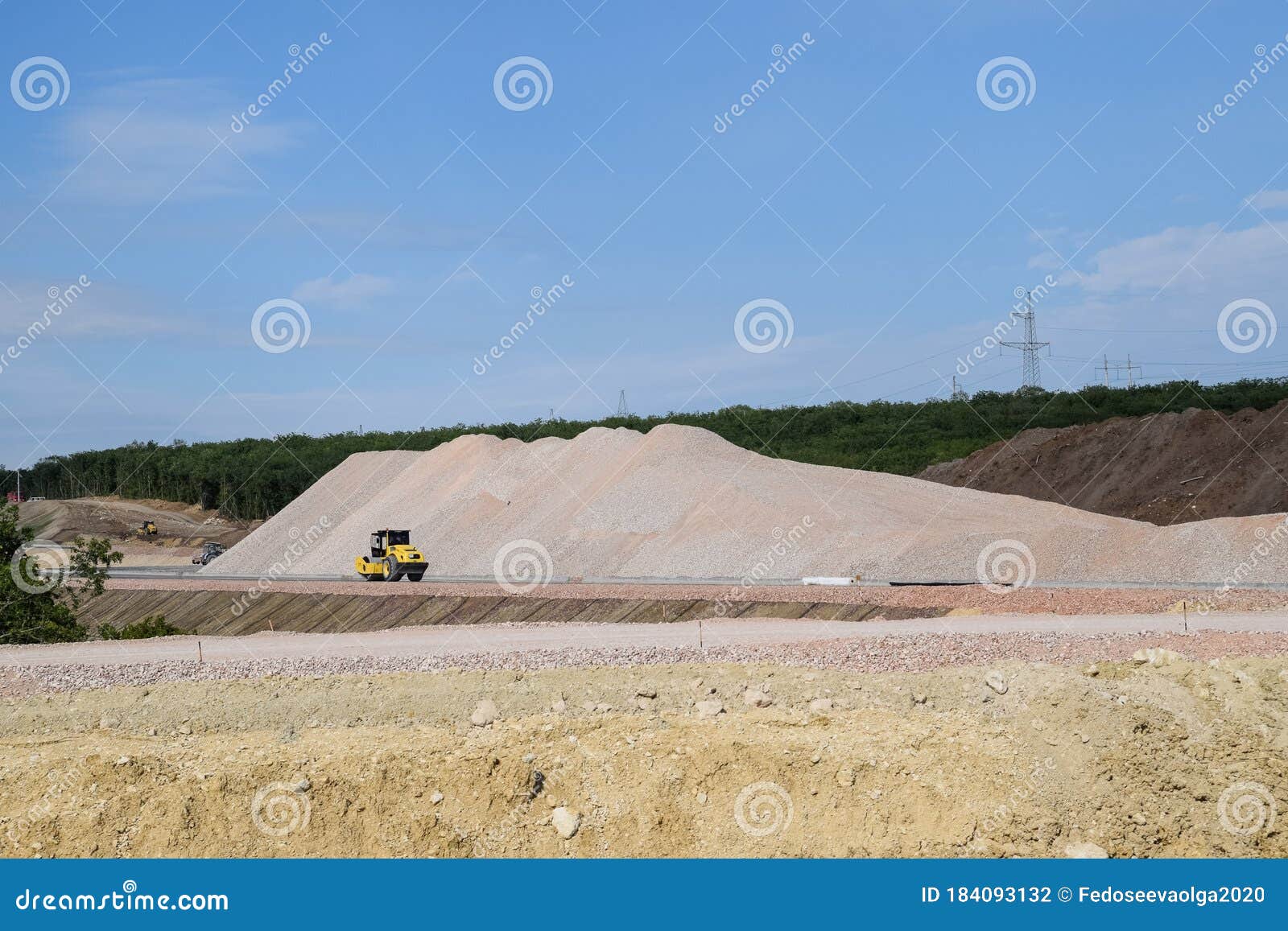 Construction of New Road and Transport Interchange. Work on Reinforced ...