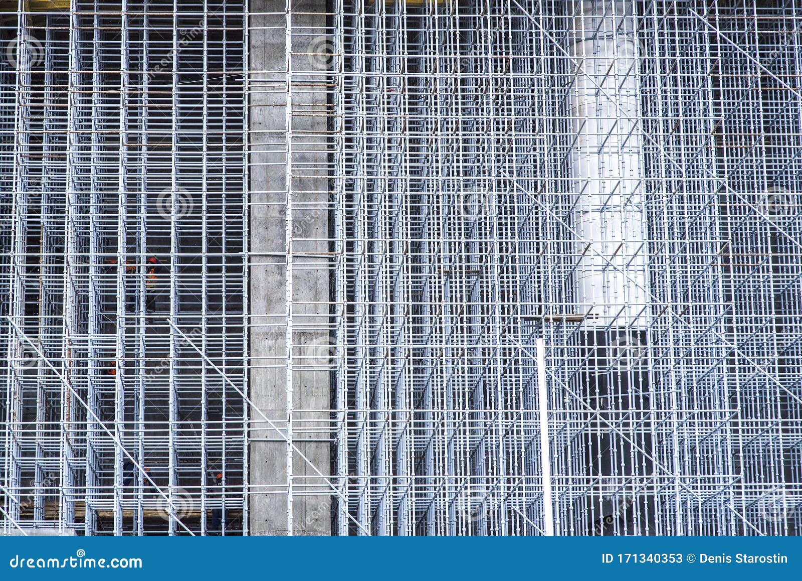 Construction of a New Skyscraper Side View Stock Image - Image of ...