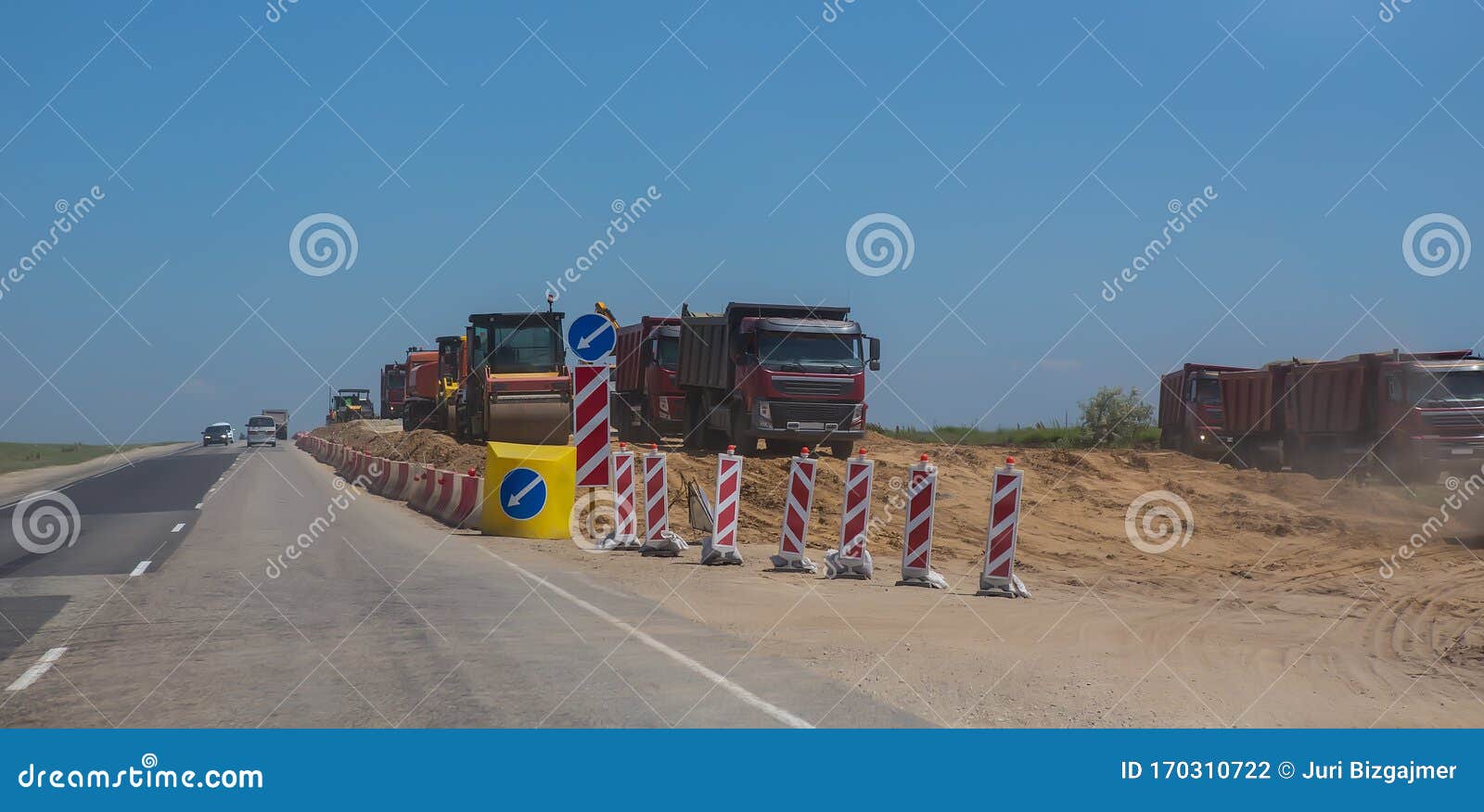 Construction of Suburban Highway Stock Photo - Image of road ...