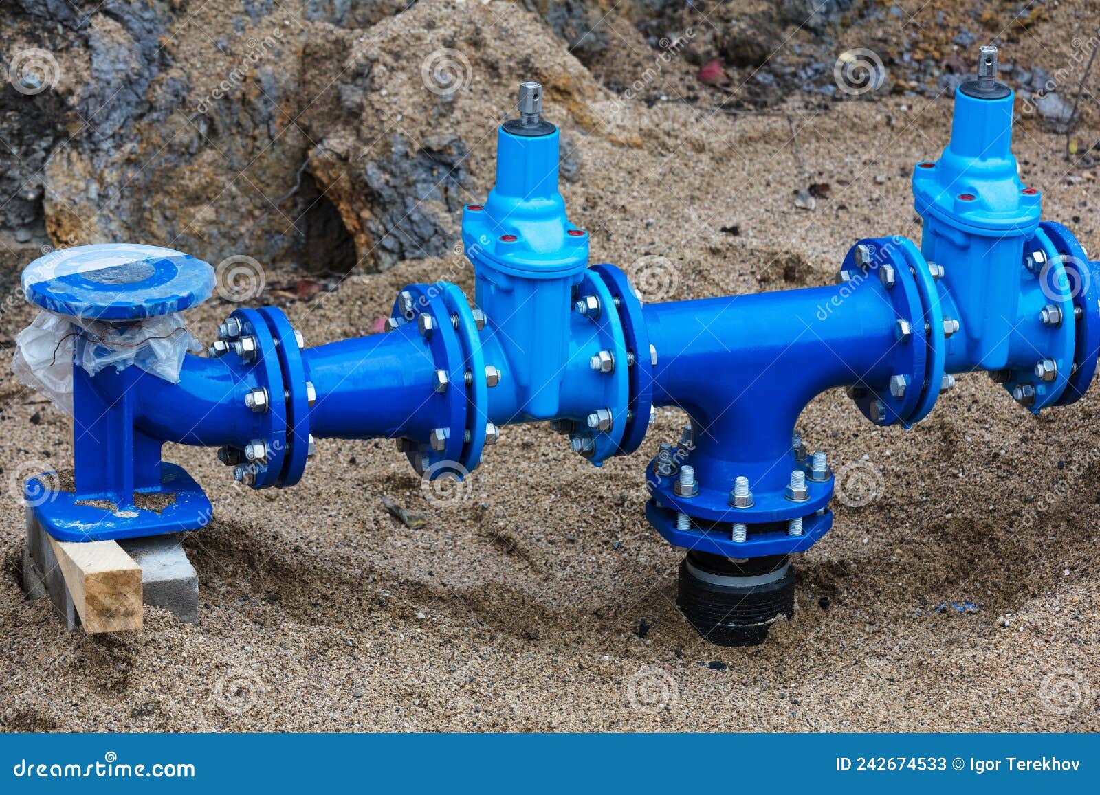 Construction of New Water Supply System Stock Image - Image of build ...