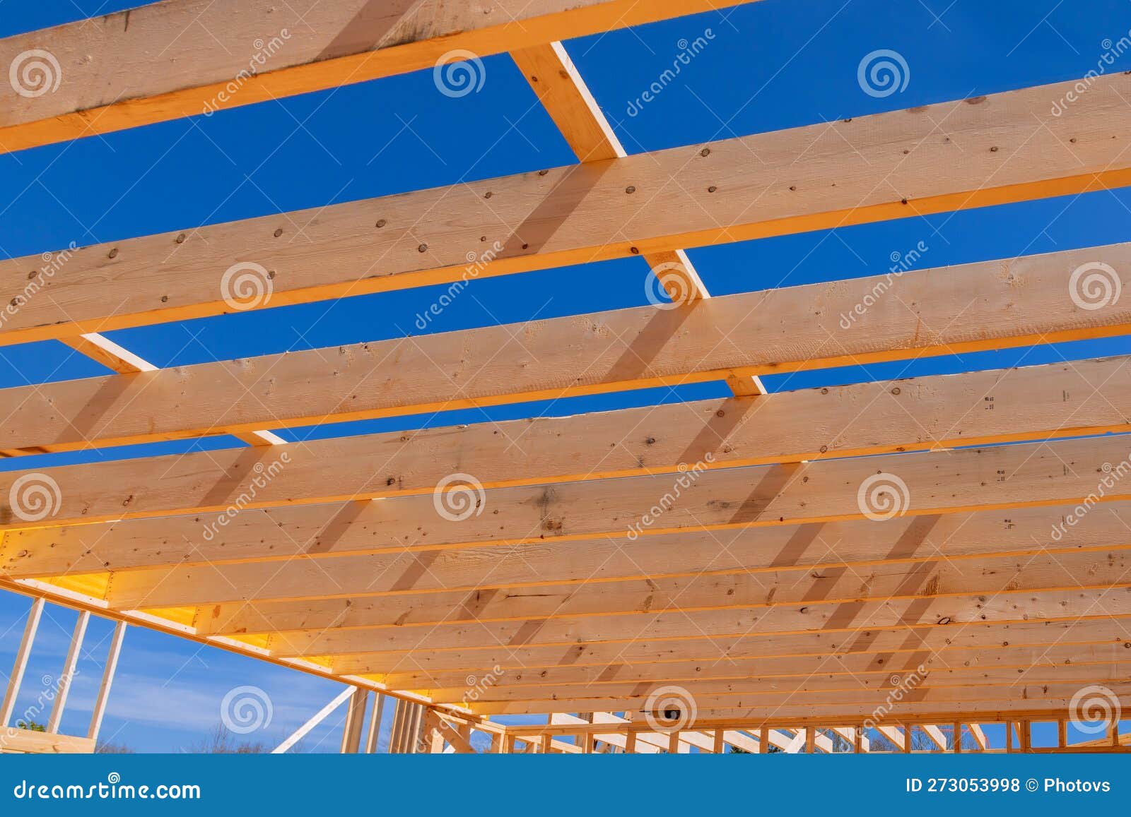 During the Construction of a New Wooden Structure, a Framing Beam ...