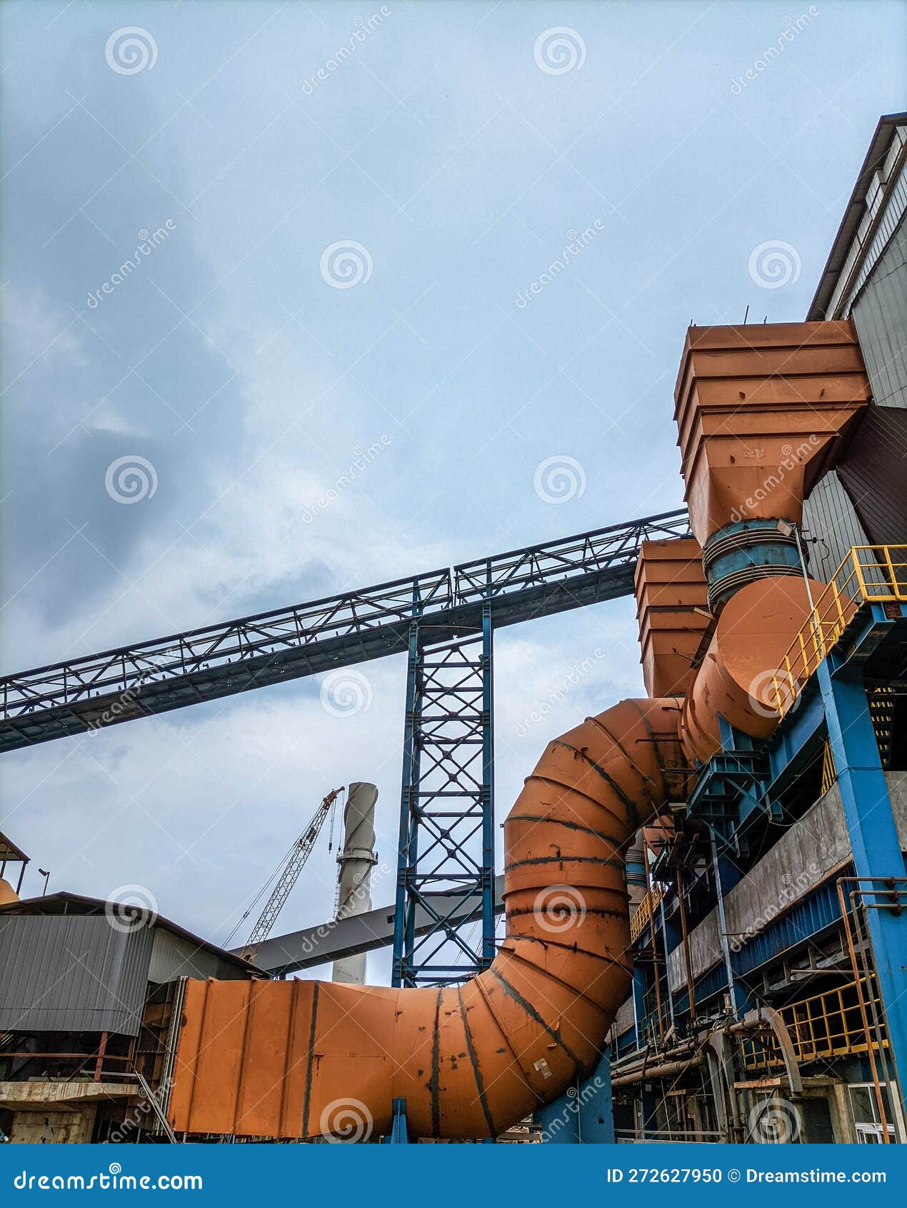 Construction of a Nickel Processing Building. Blue Sky Background Stock ...