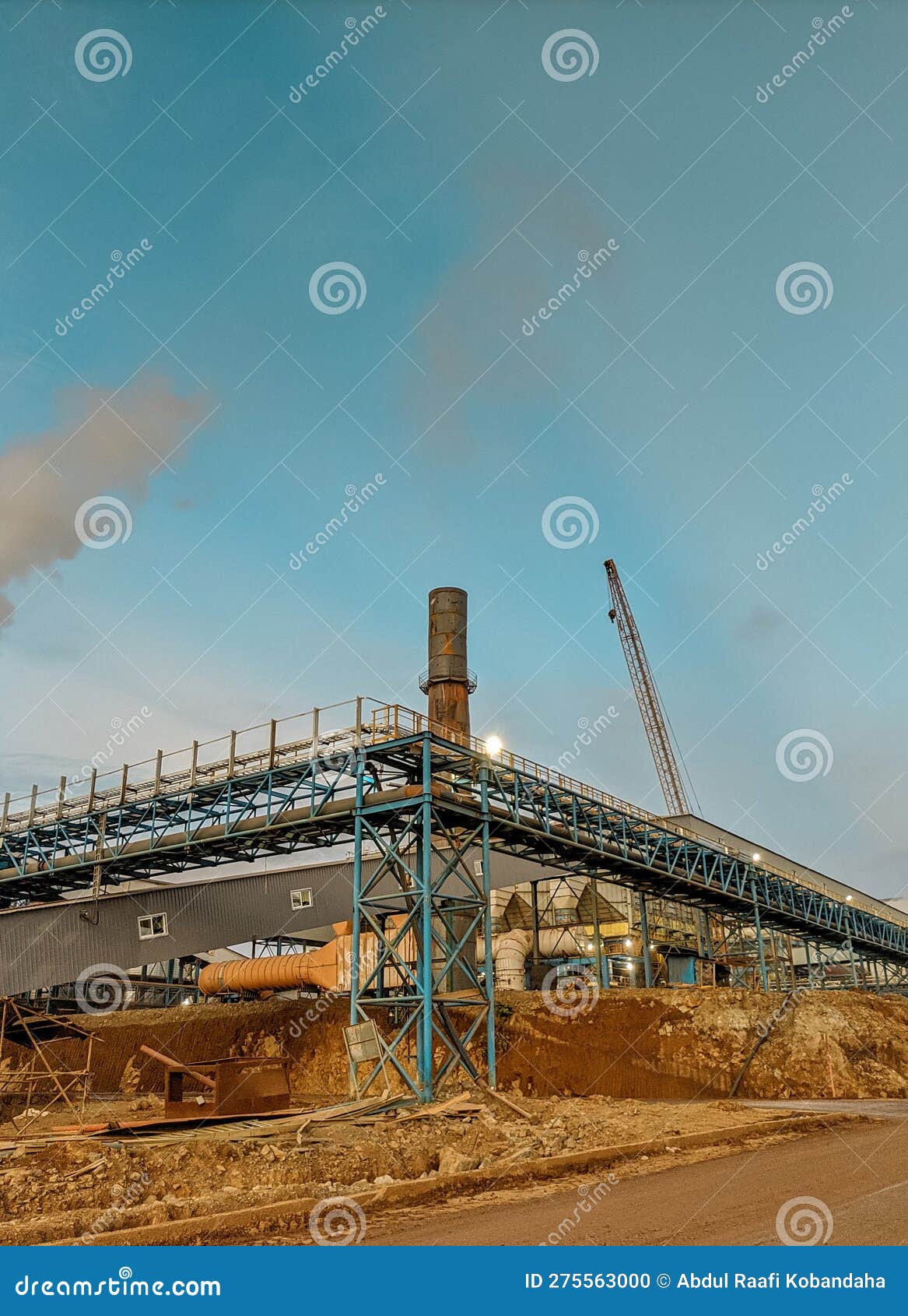 Construction of a Nickel Processing Plant. Blue Sky Background Stock ...