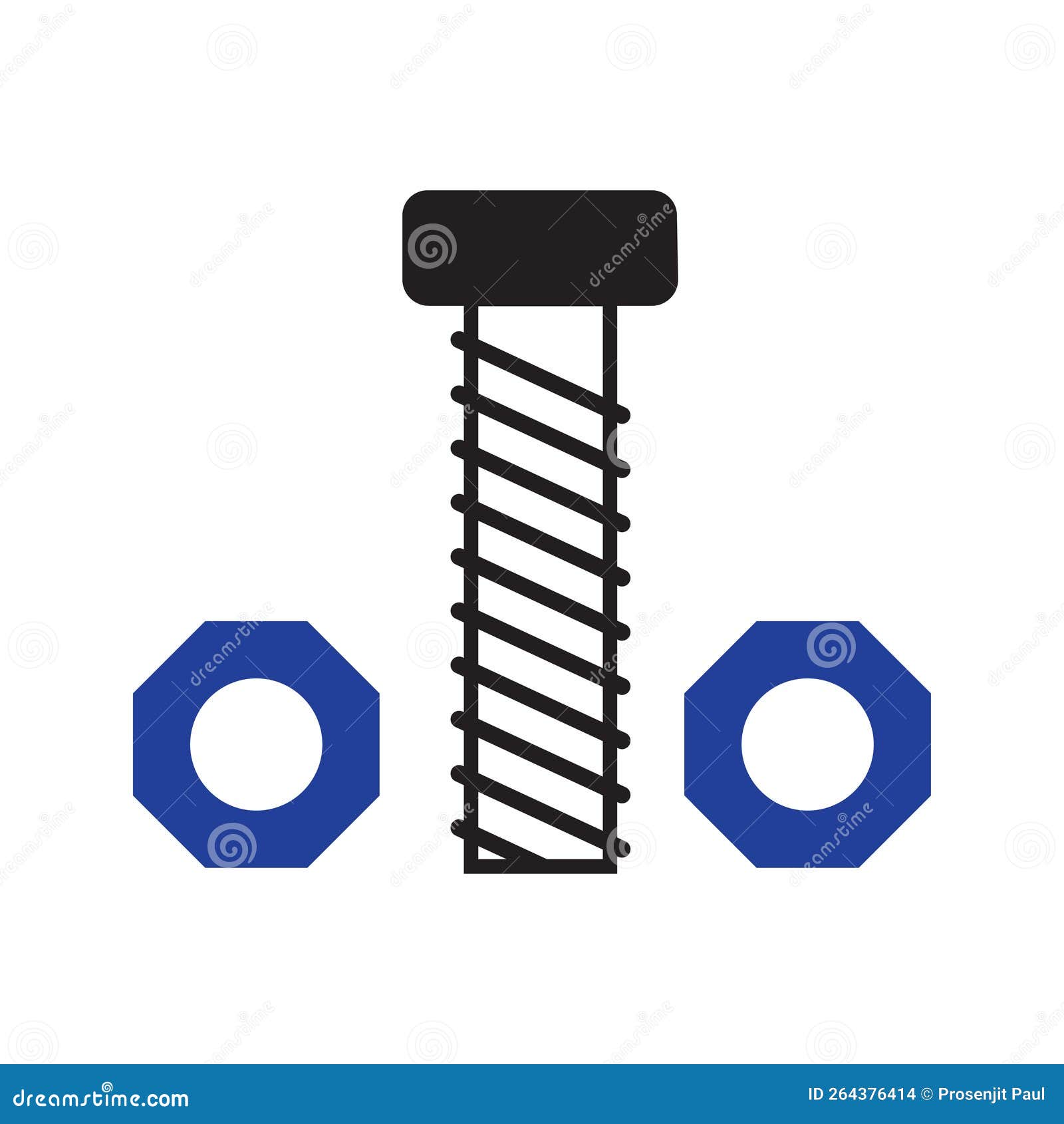 Construction Nut and Bolt Icon Stock Vector - Illustration of concept ...