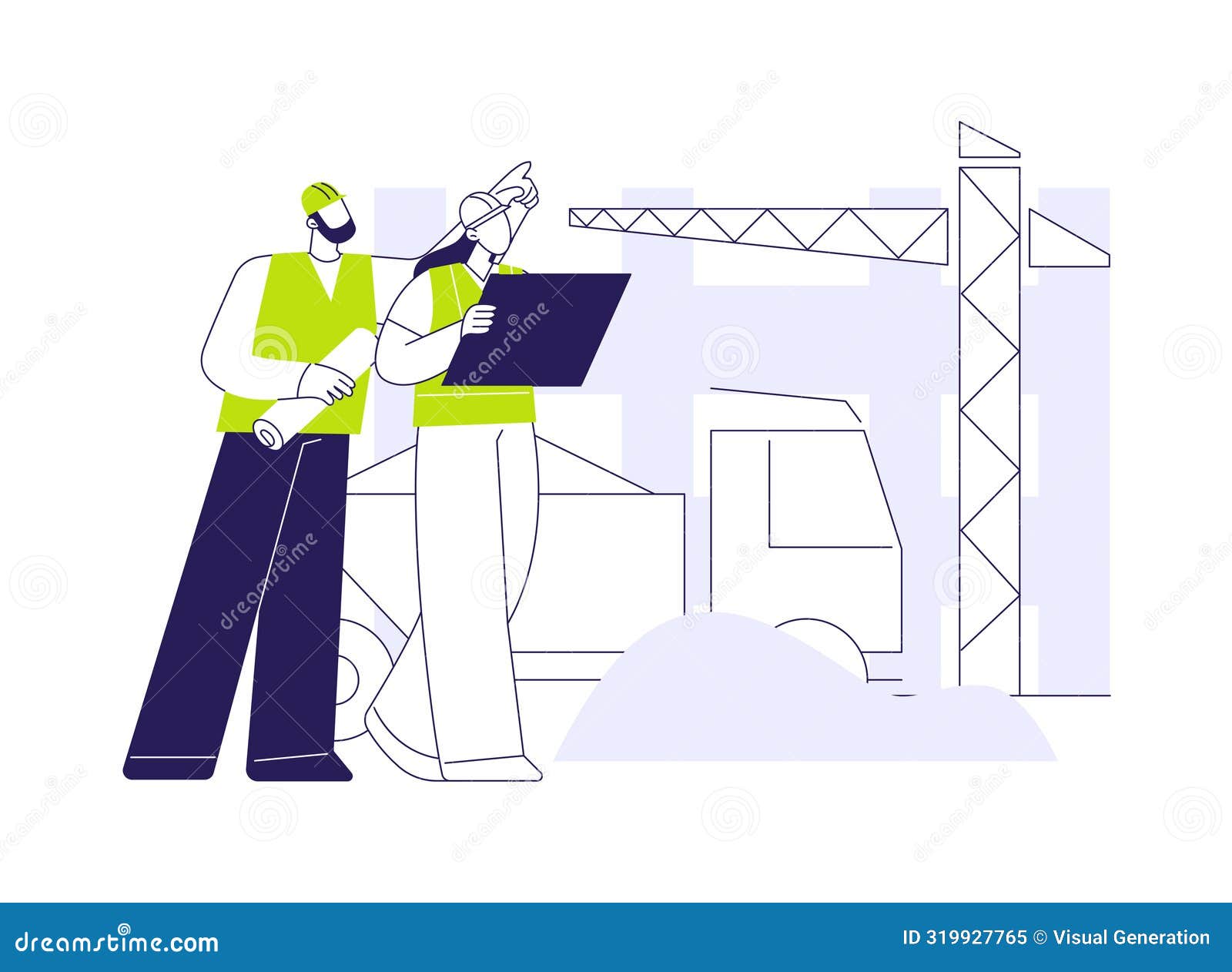 Construction Observation Abstract Concept Vector Illustration. Stock ...