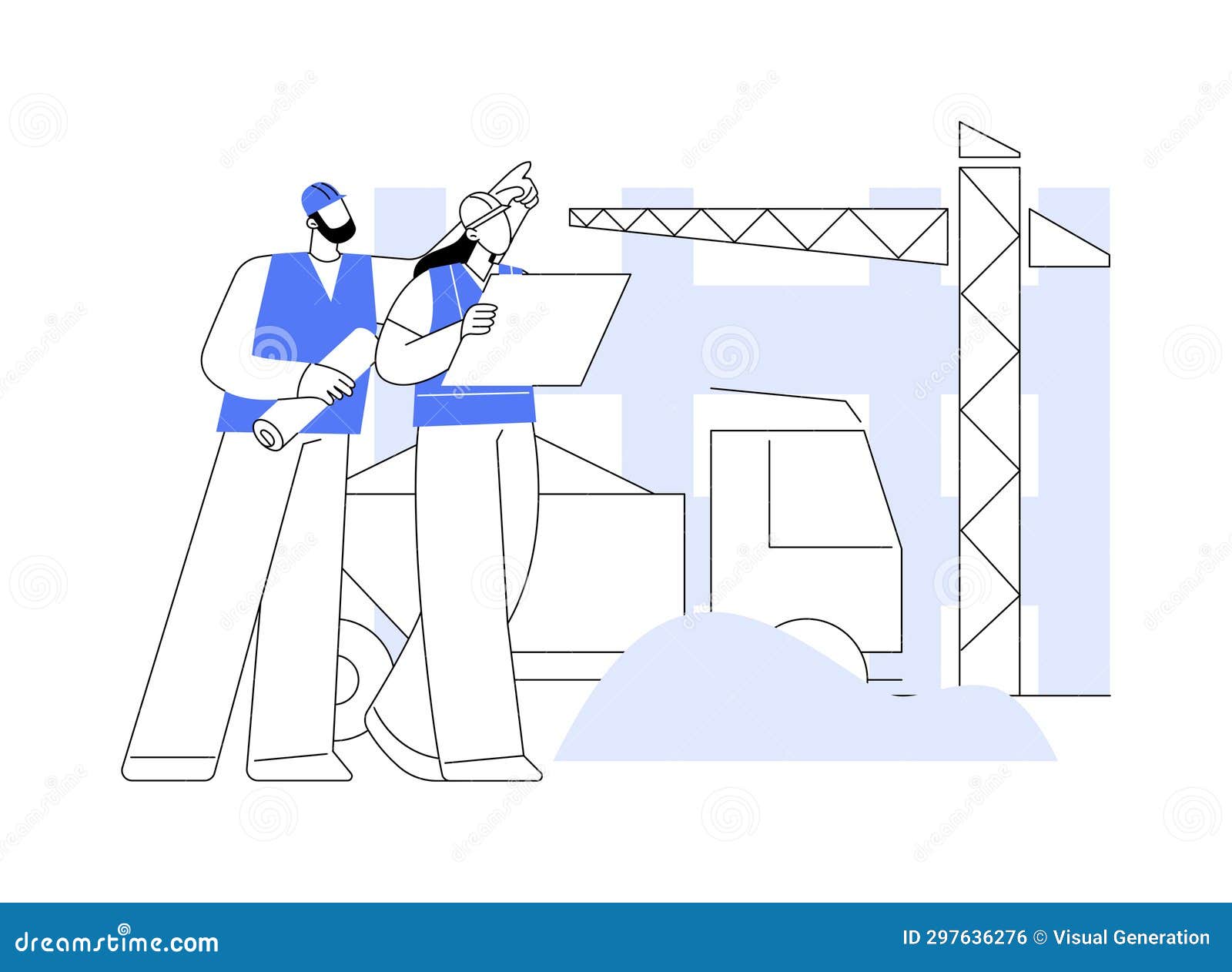 Construction Observation Abstract Concept Vector Illustration. Stock ...