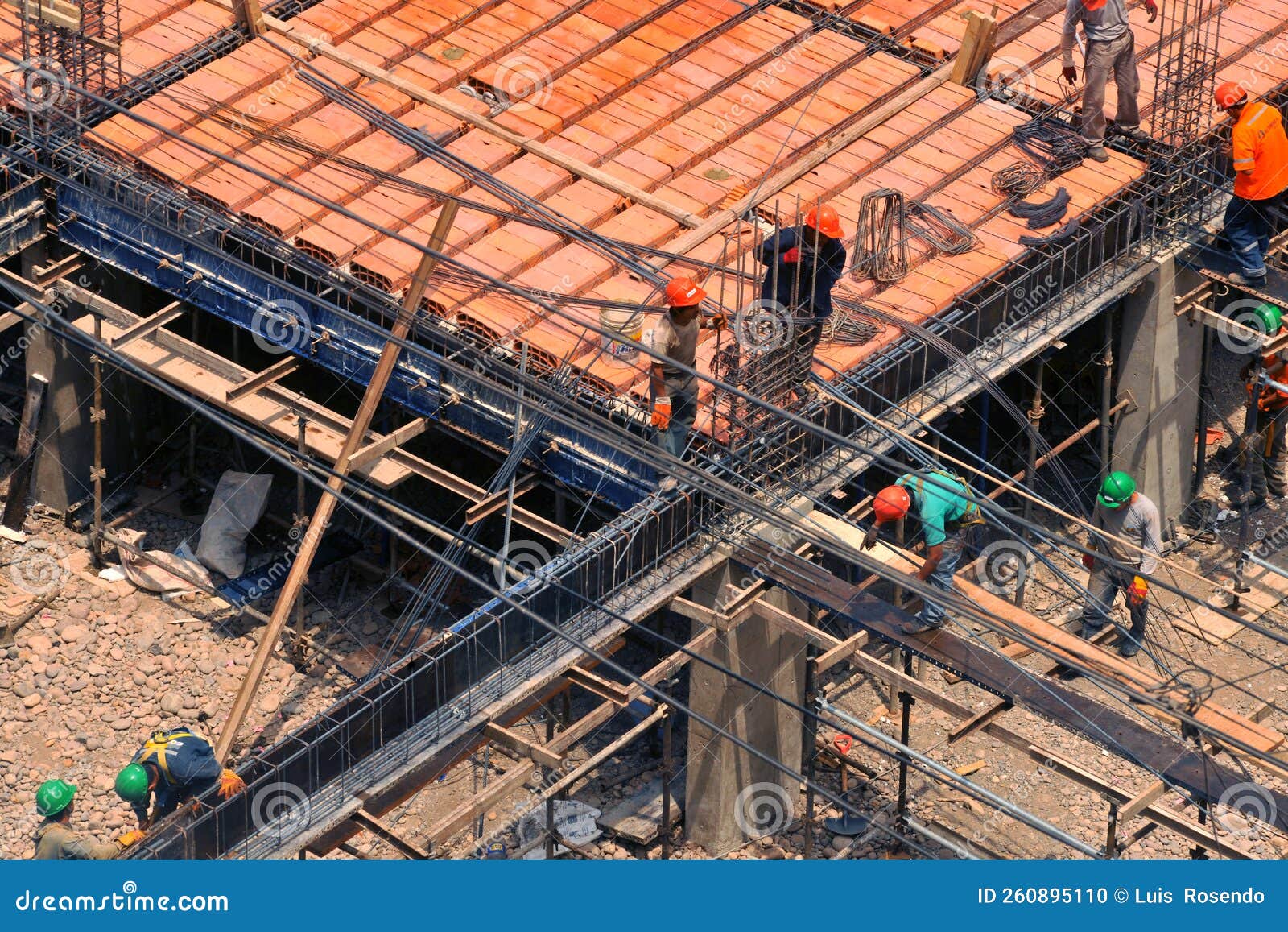 Construction of Office and Apartment Buildings with Engineer Workers ...