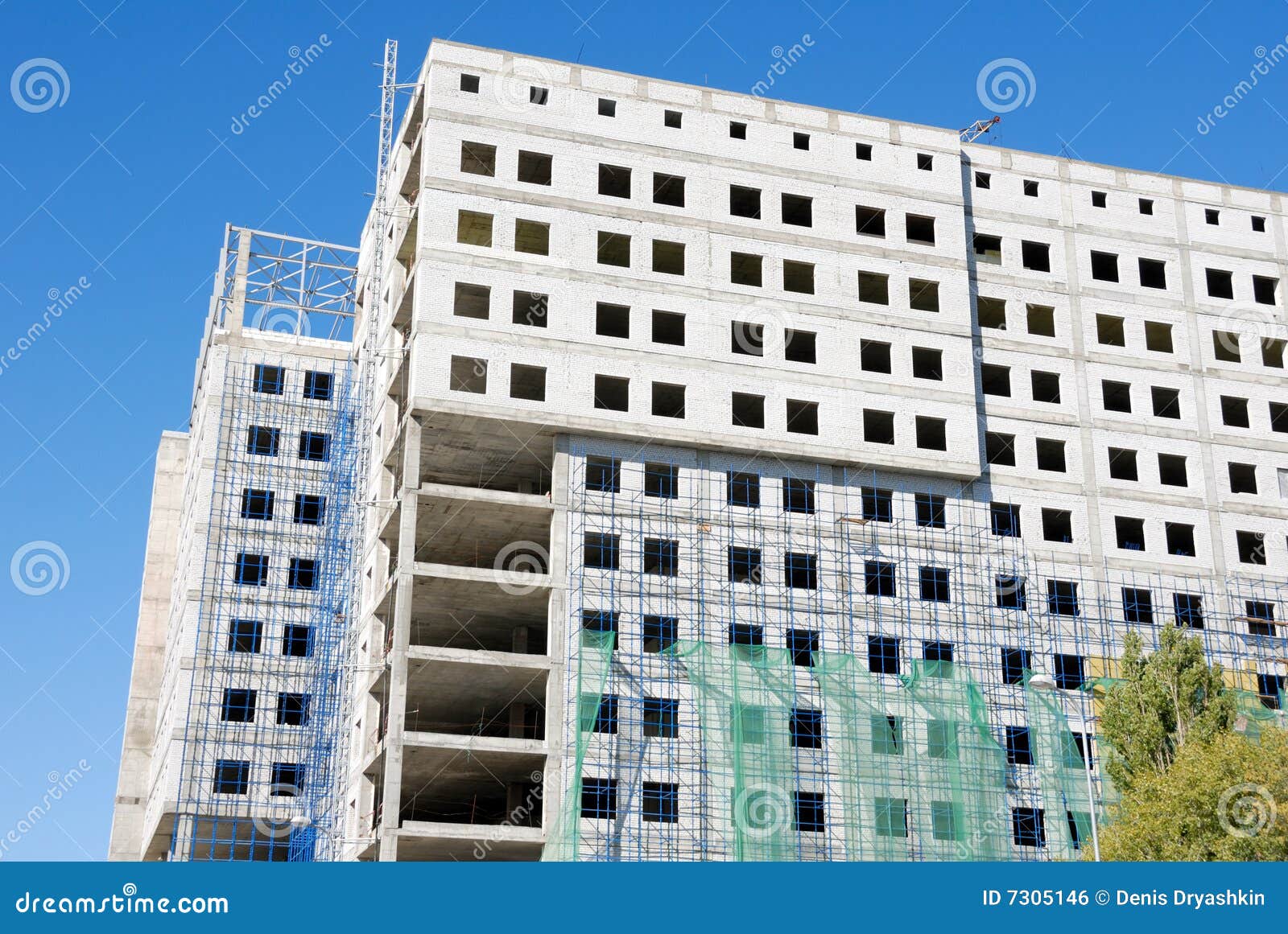 Construction of Office Building Stock Photo - Image of apartment, color ...