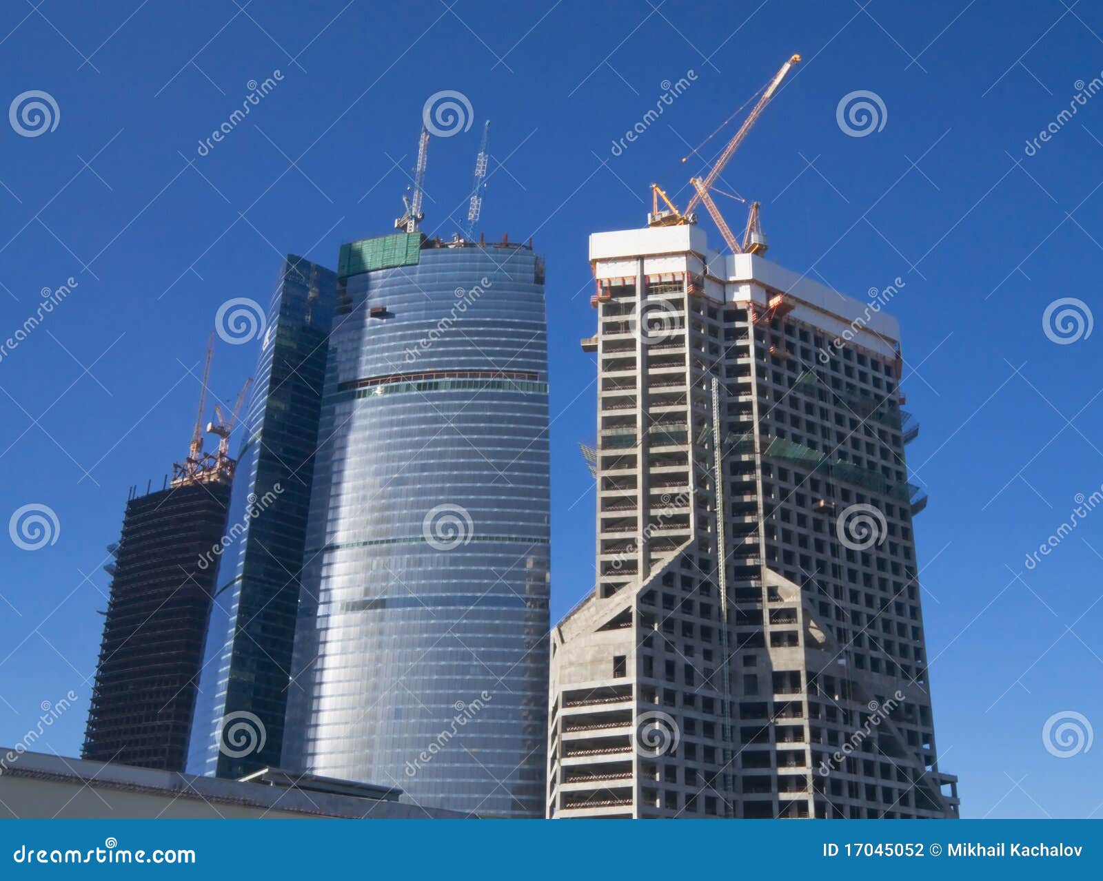 Construction of Office Buildings Stock Photo - Image of office, tower ...