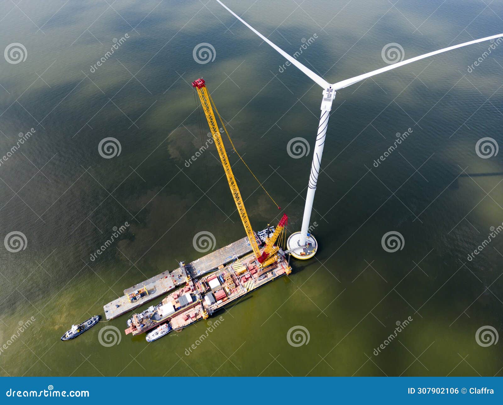 Construction of an Offshore Windpark Stock Photo - Image of industry ...