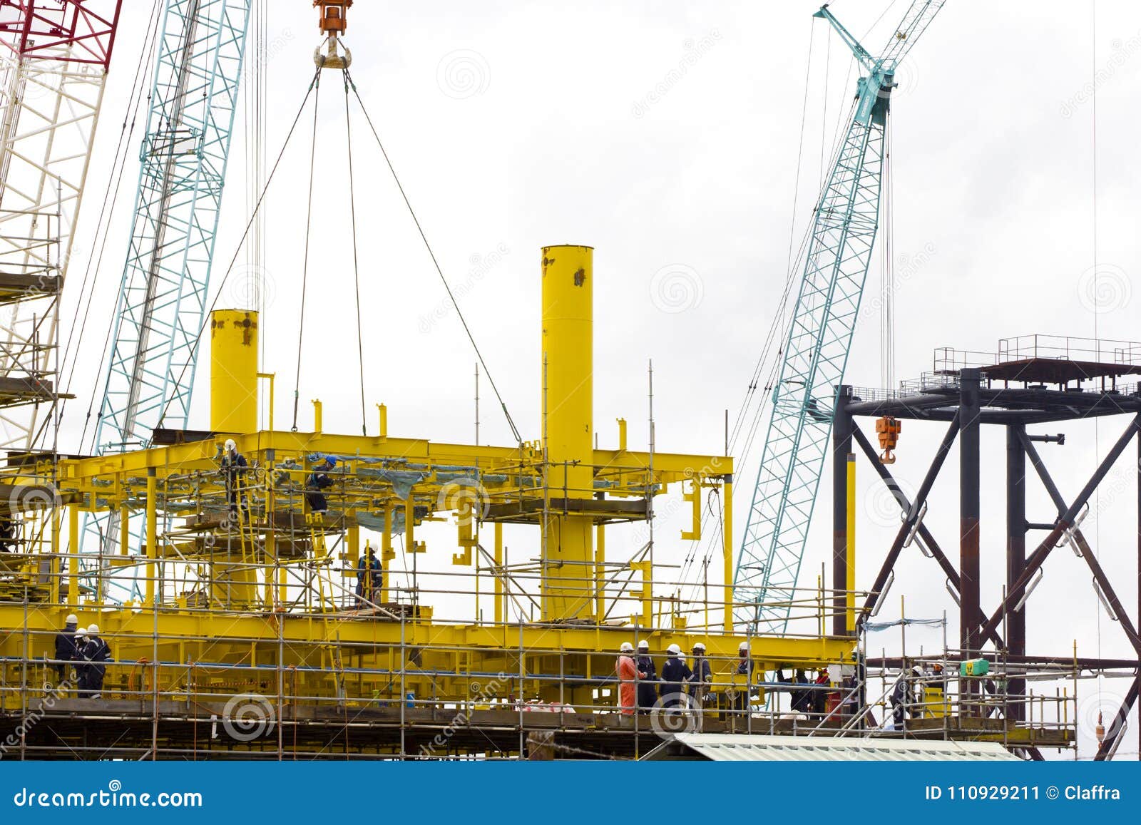 Rig construction site stock image. Image of operation - 110929211