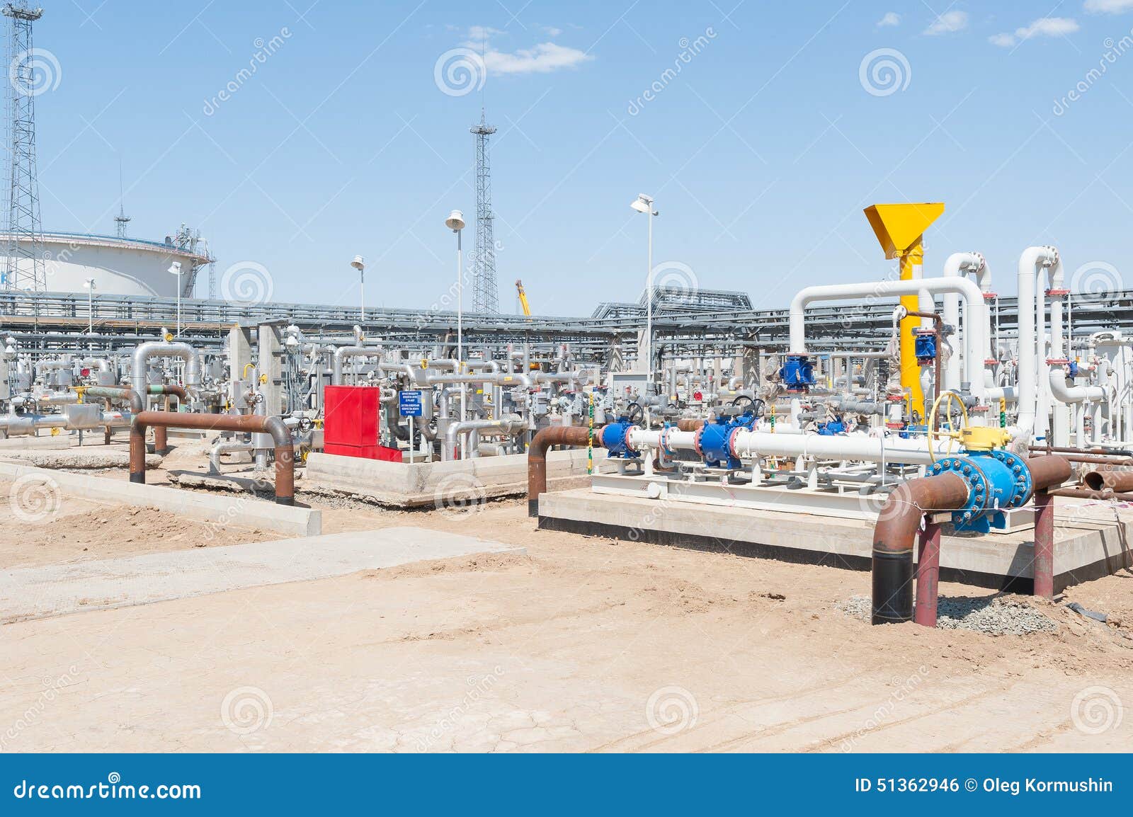 Construction of Oil Pumping Station Stock Photo - Image of heavy ...