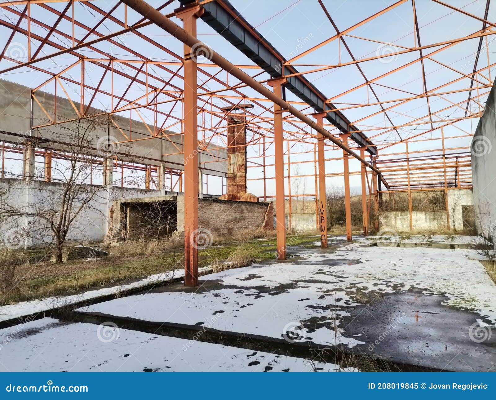The Construction of an Old Brickyard is Over 100 Years Old. Stock Image ...