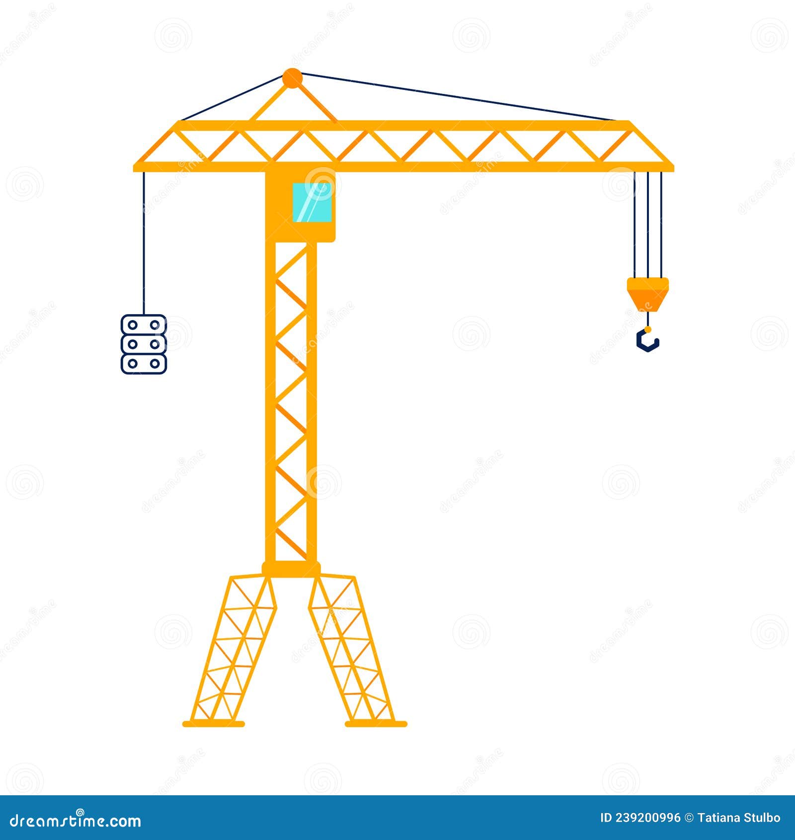 Crane Side View Continuous Line Drawing Cartoon Vector | CartoonDealer ...