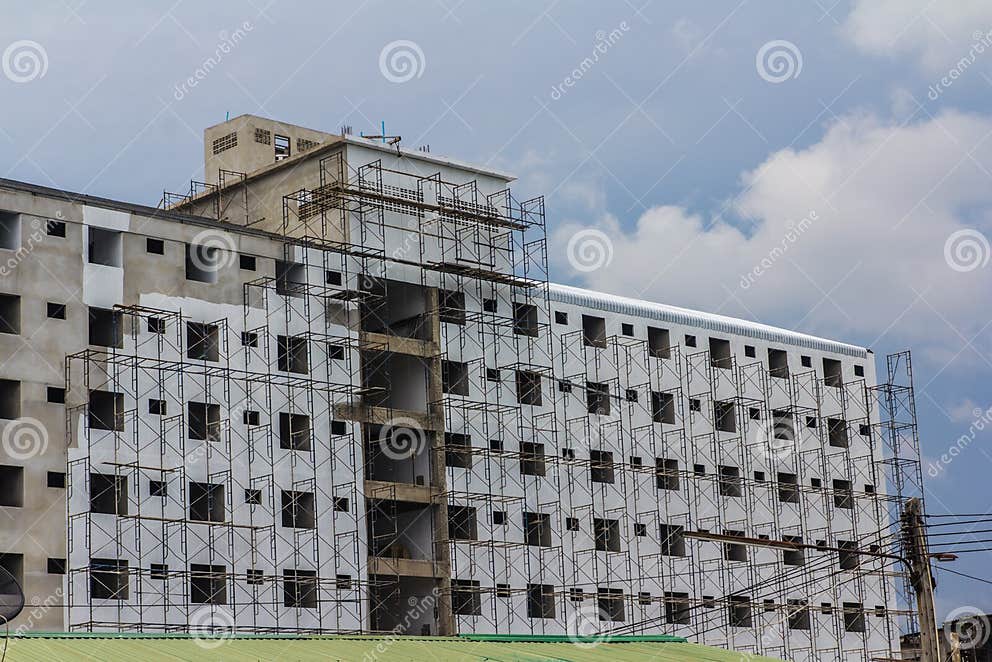Construction Outdoor Building Stock Photo - Image of city, laboring ...