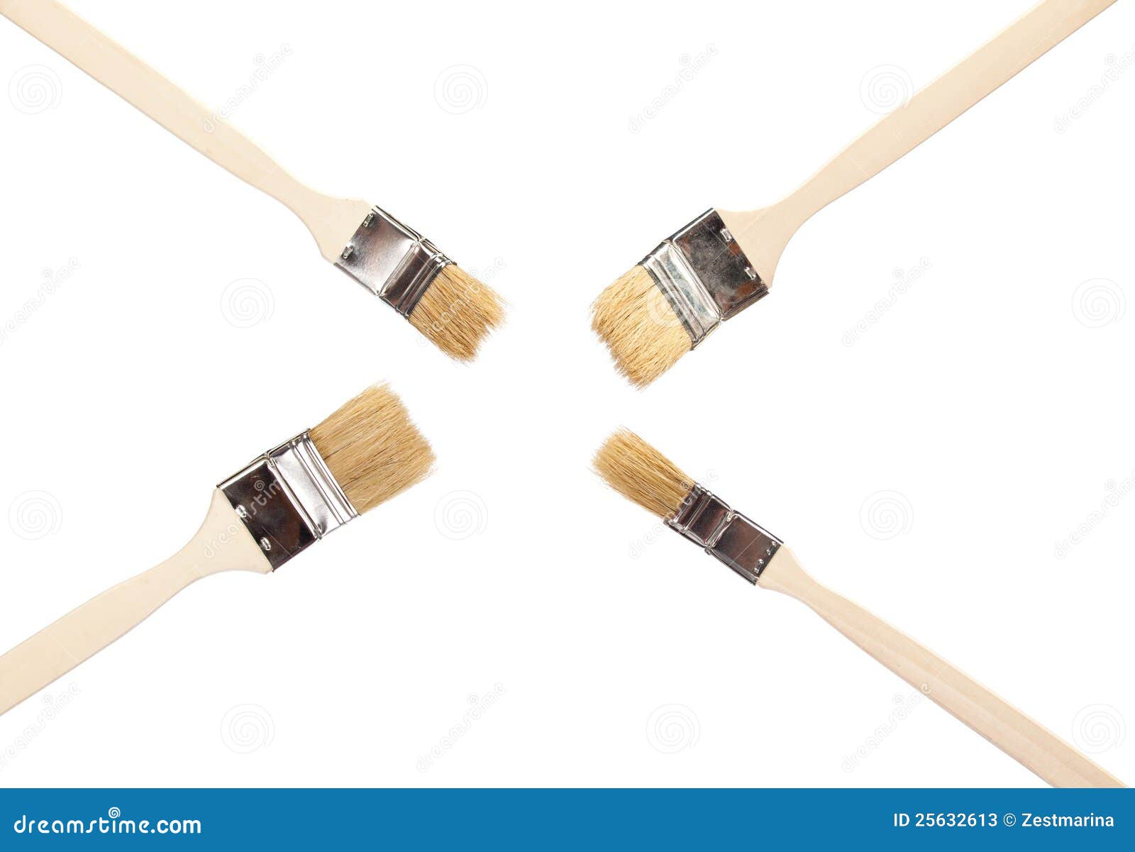 Construction paintbrushes stock image. Image of cutout - 25632613