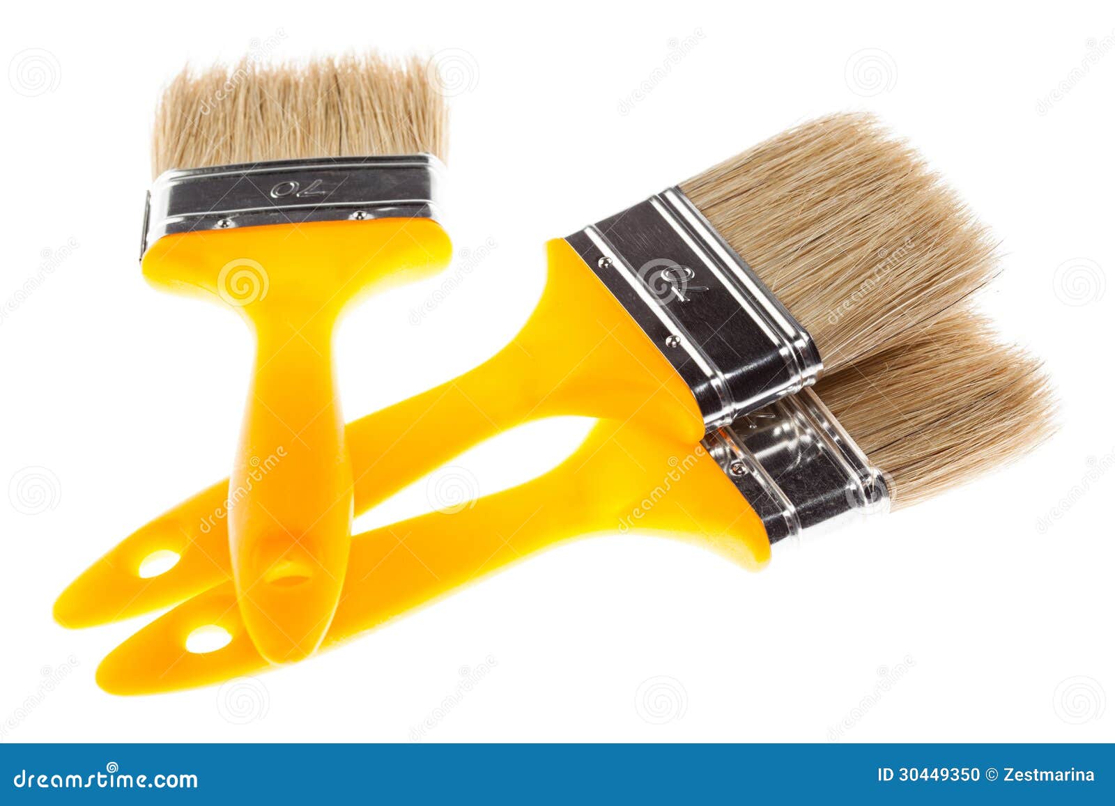 Construction paintbrushes stock photo. Image of studio - 30449350