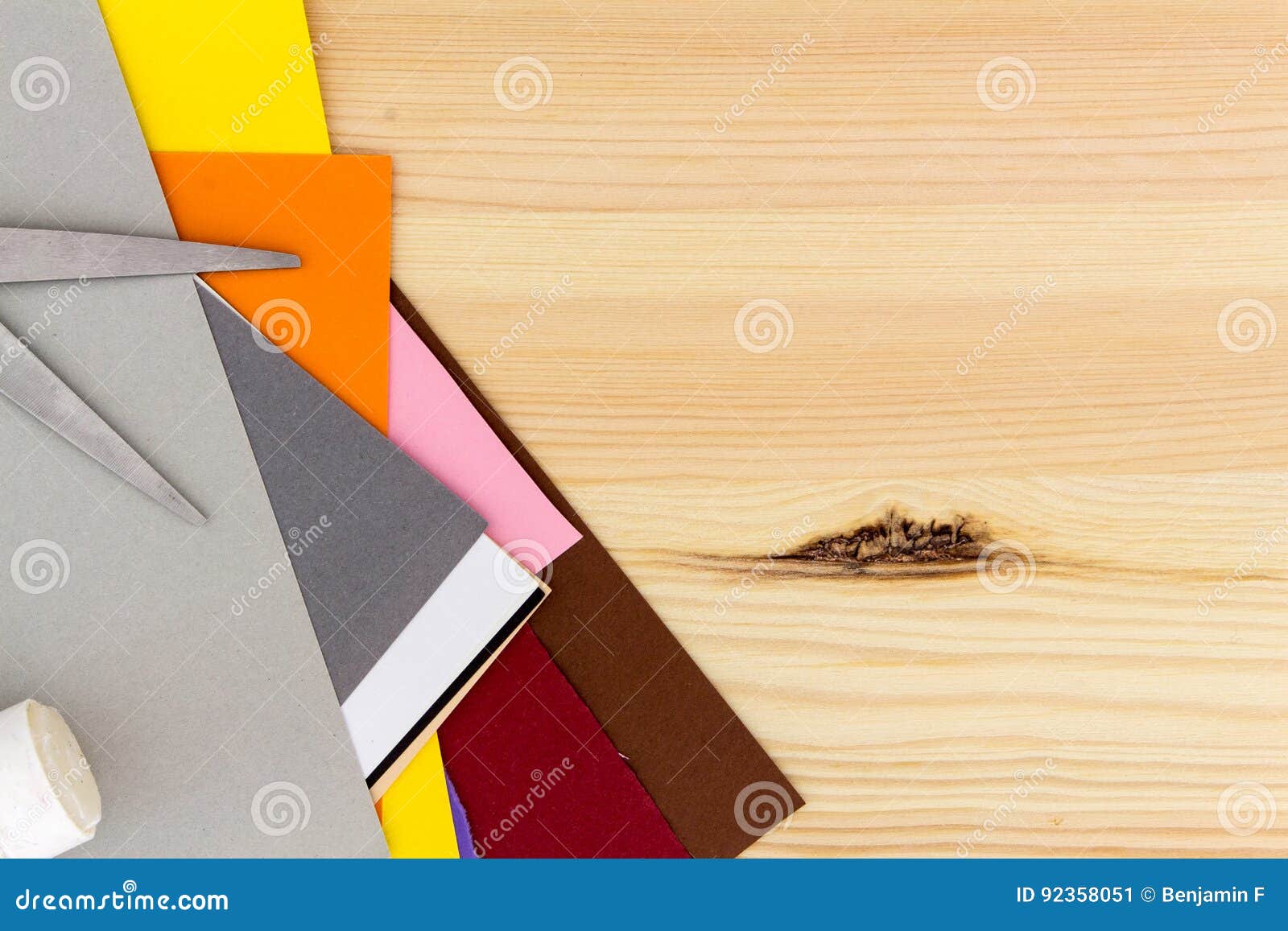 Construction Paper with Scissors Stock Image - Image of design, area ...