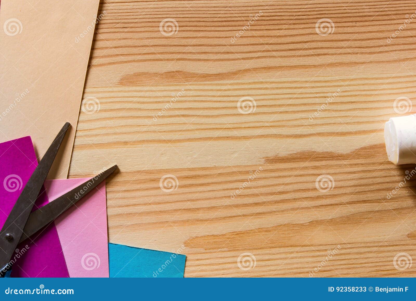 Construction Paper with Scissors Stock Image - Image of place ...