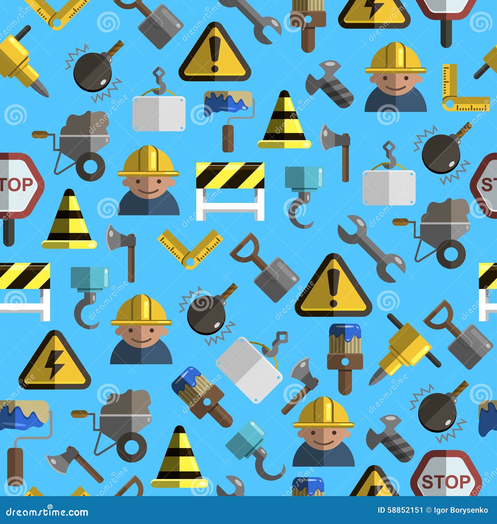 Construction pattern stock vector. Illustration of manual - 58852151